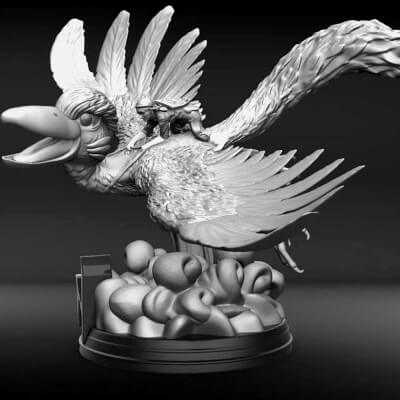 Link Riding Bird Legend of Zelda - 3D Model by annwilde88