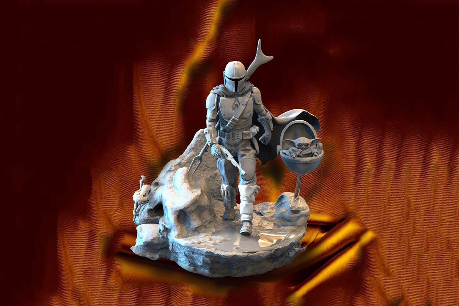 Mandalorian 3D Model by annwilde88