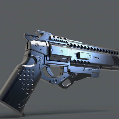 Seventh Seraph Officer Revolver - 3D Model by annwilde88