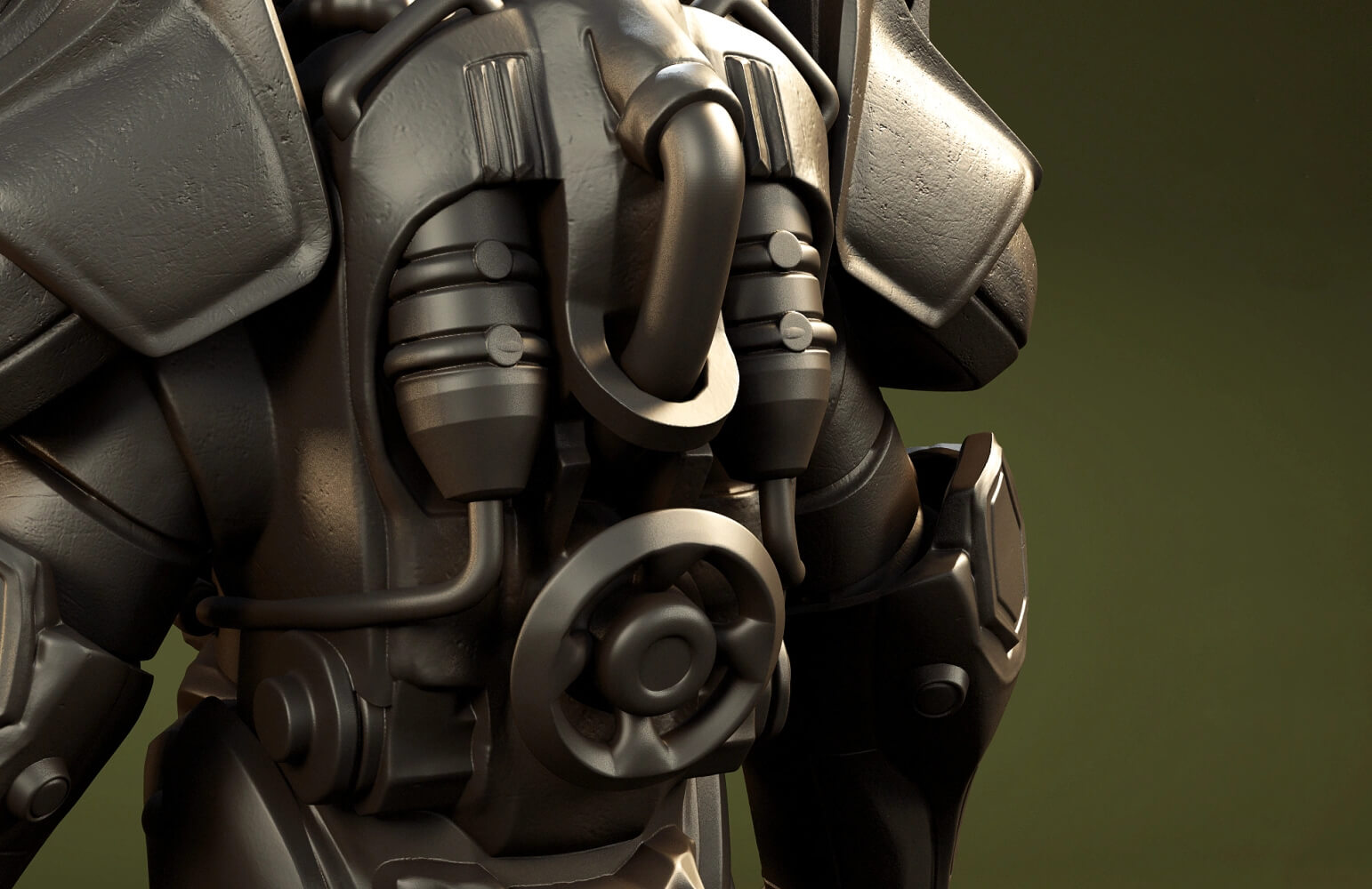 T-60 Power Armor 3D Model Static Figure by annwilde88