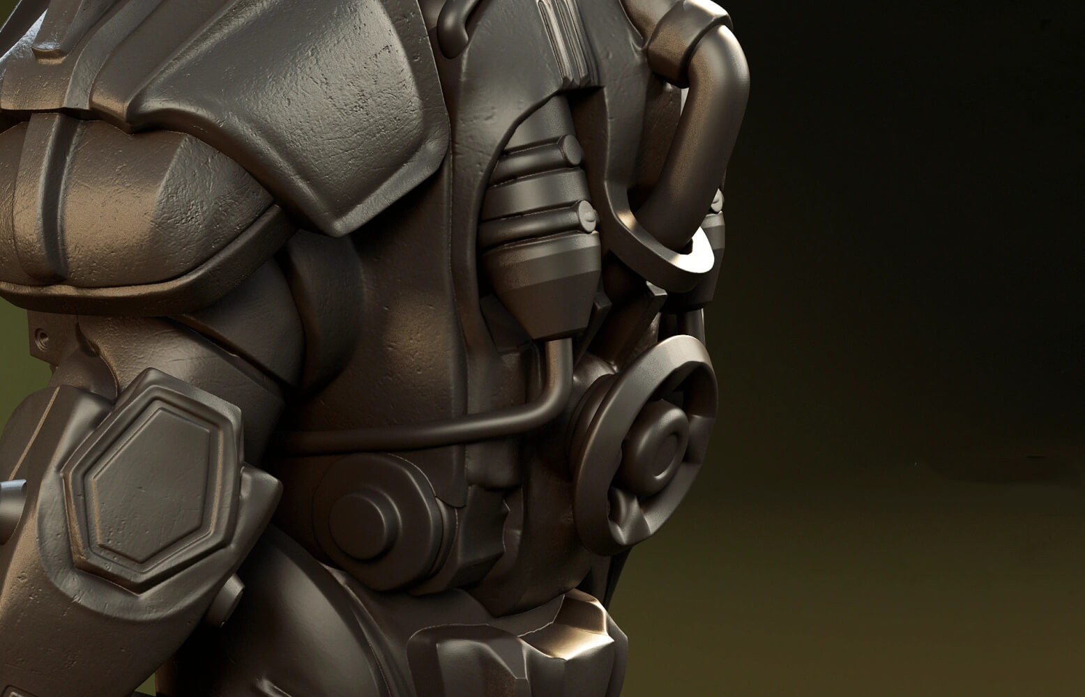 T-60 Power Armor 3D Model Static Figure by annwilde88