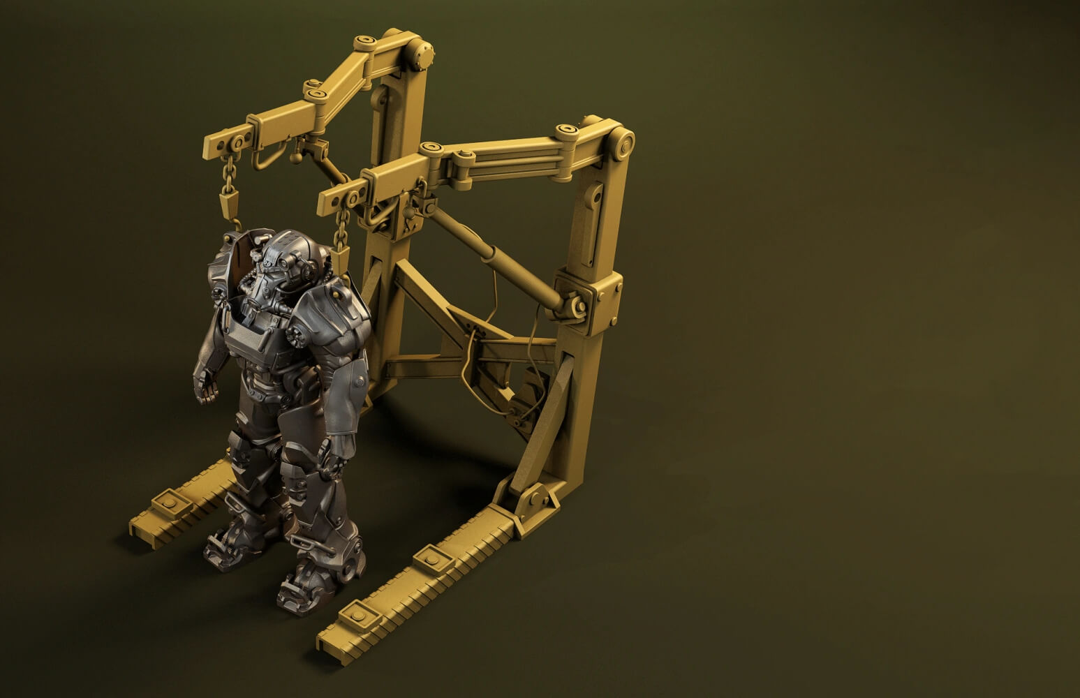 T-60 Power Armor 3D Model Static Figure by annwilde88