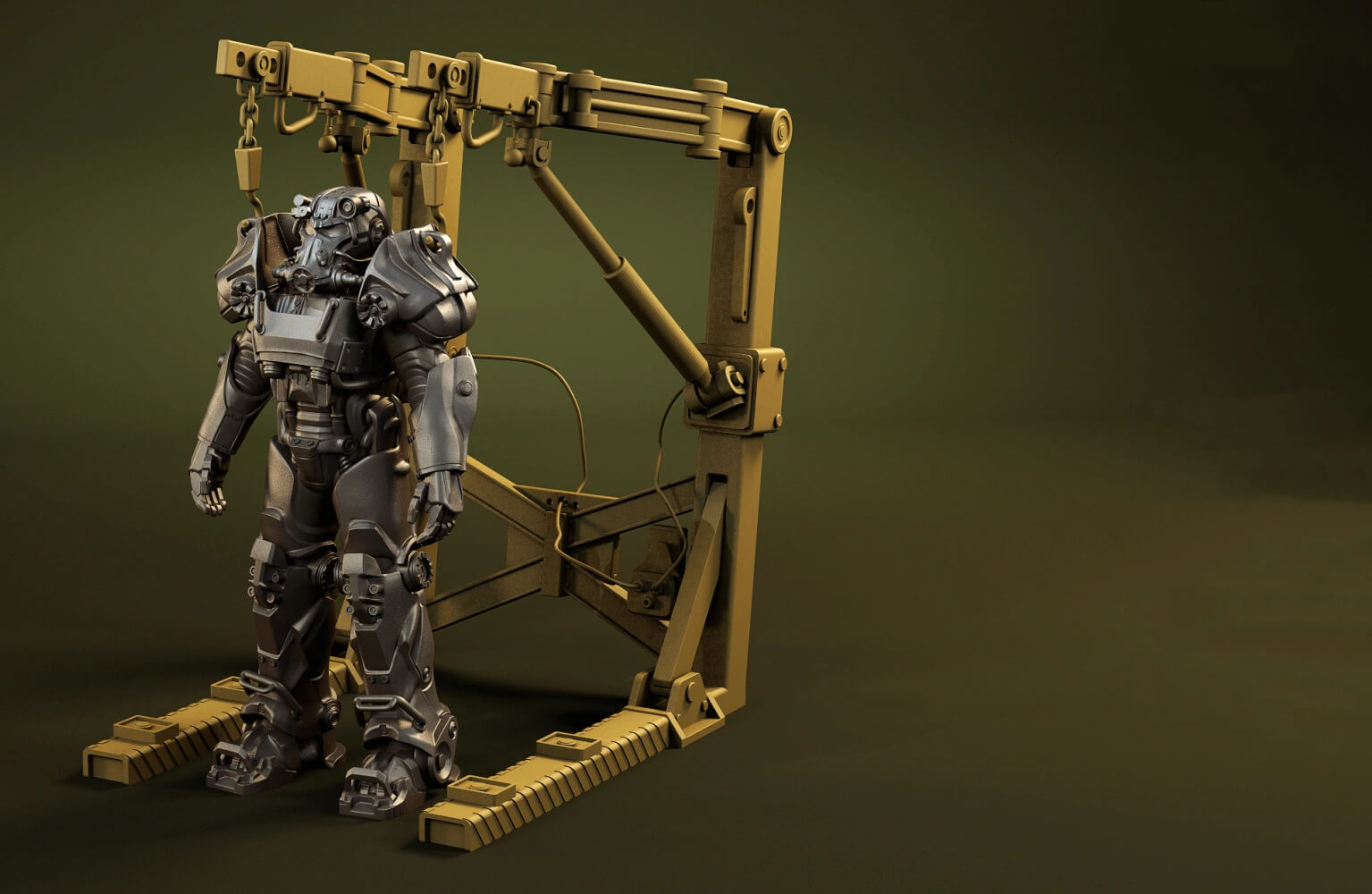 T-60 Power Armor 3D Model Static Figure by annwilde88