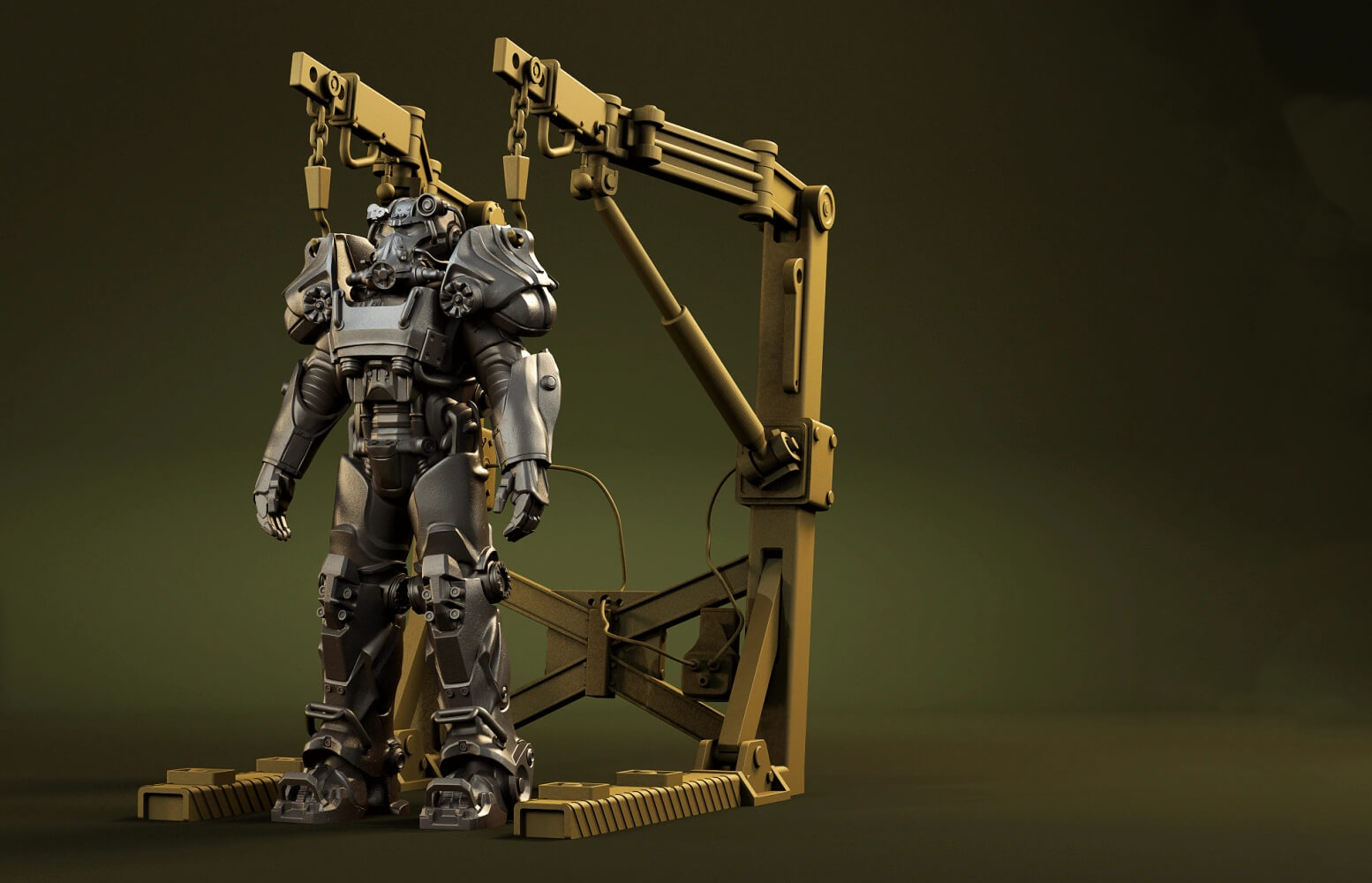 T-60 Power Armor 3D Model Static Figure by annwilde88