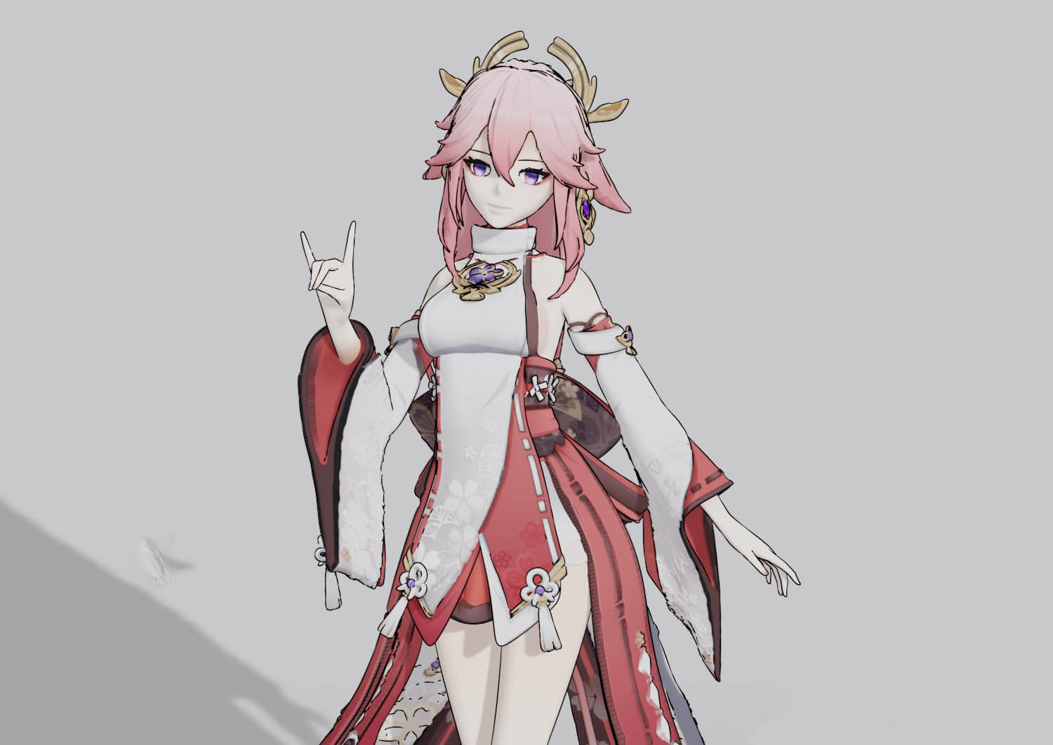 Yae Miko Genshin Impact - 3D Model by annwilde88