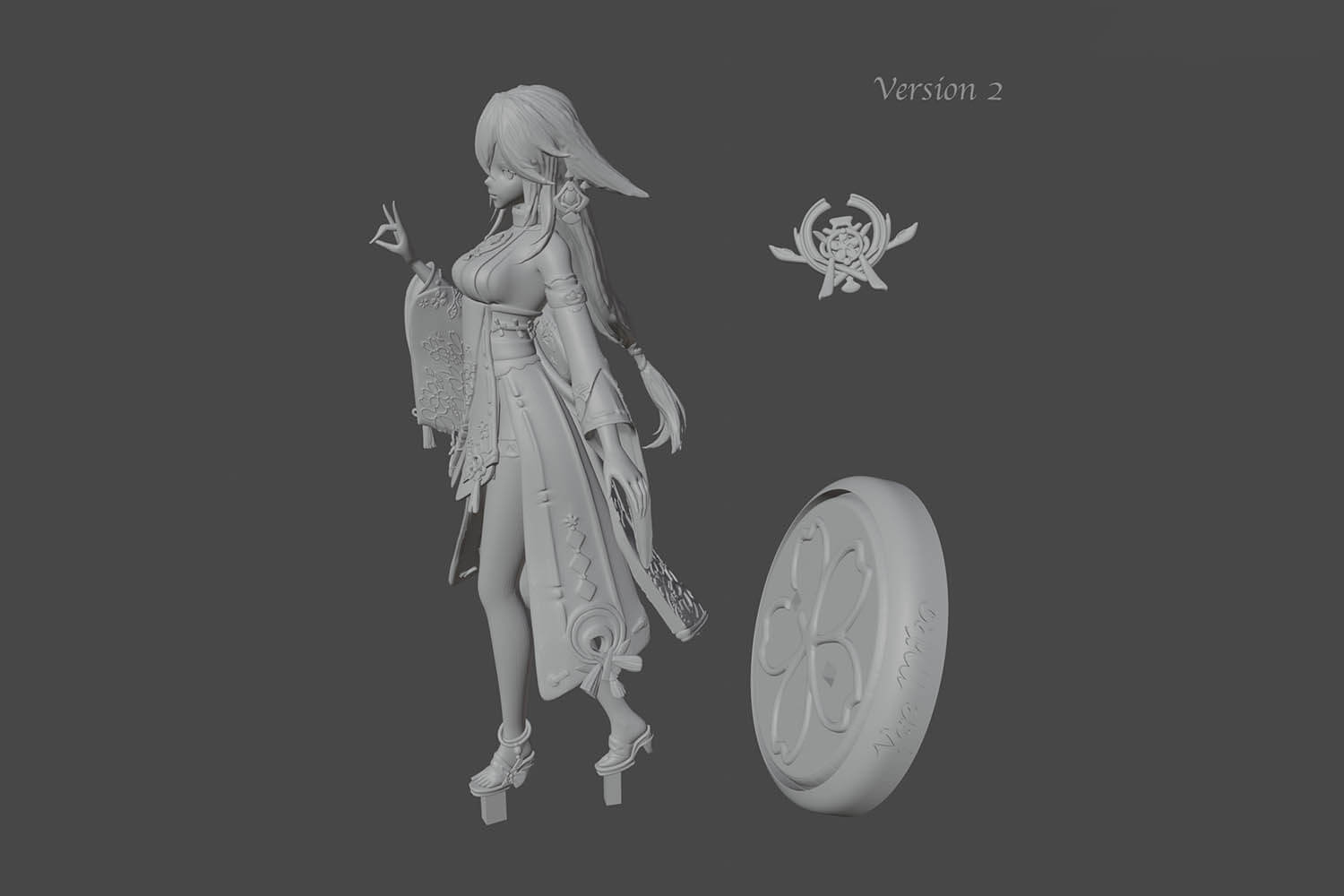 Yae Miko Genshin Impact - 3D Model by annwilde88