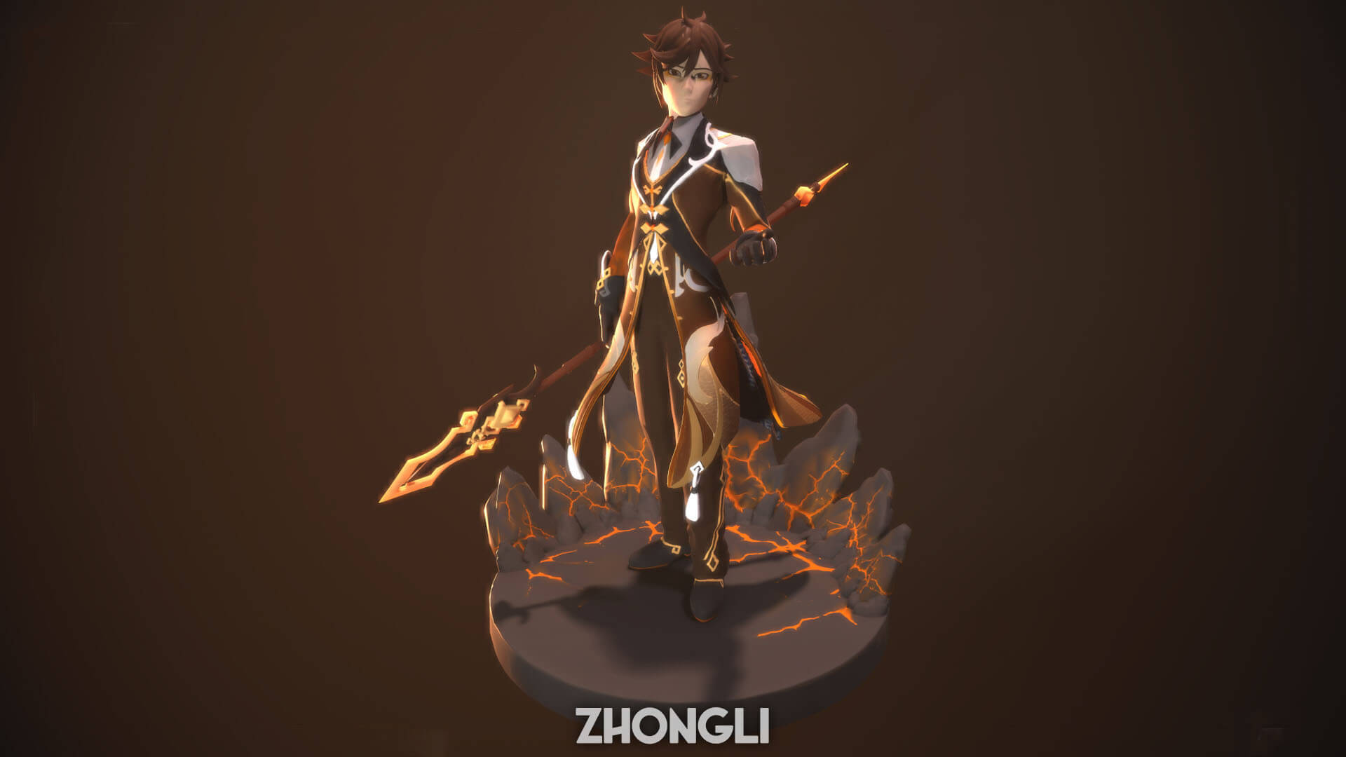 Zhongli Genshin - 3D Model by annwilde88