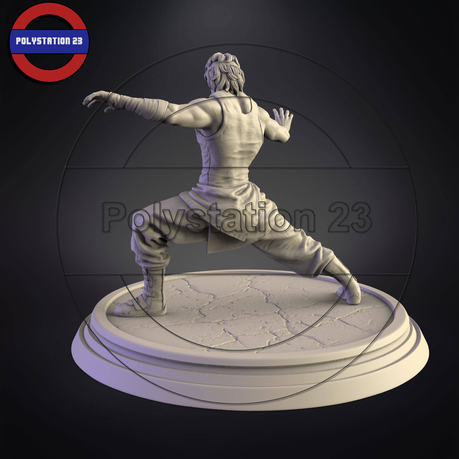 Character Statue Figure Martial Artist V1 - 3D Print Model by anshu3dartist