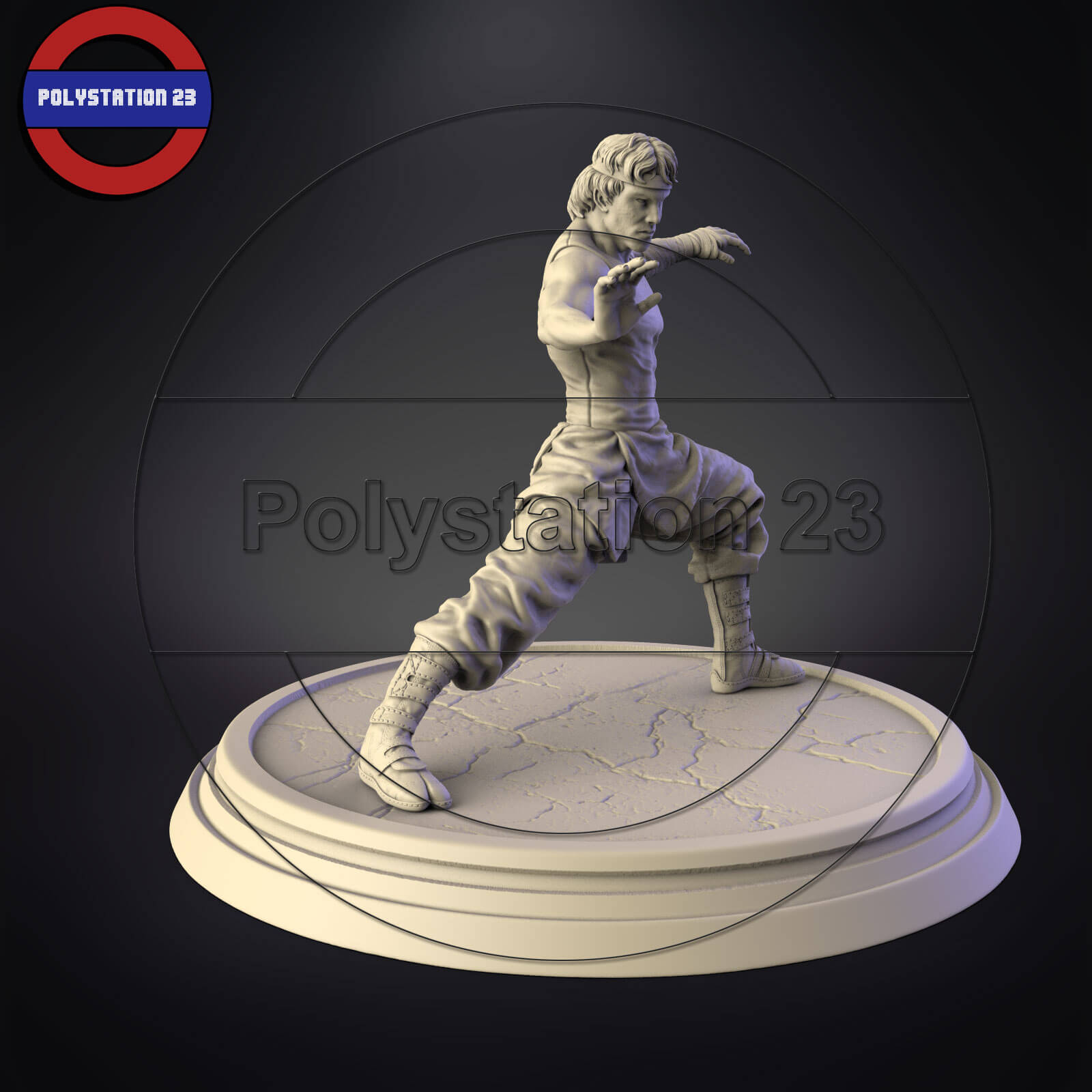 Character Statue Figure Martial Artist V1 - 3D Print Model by anshu3dartist