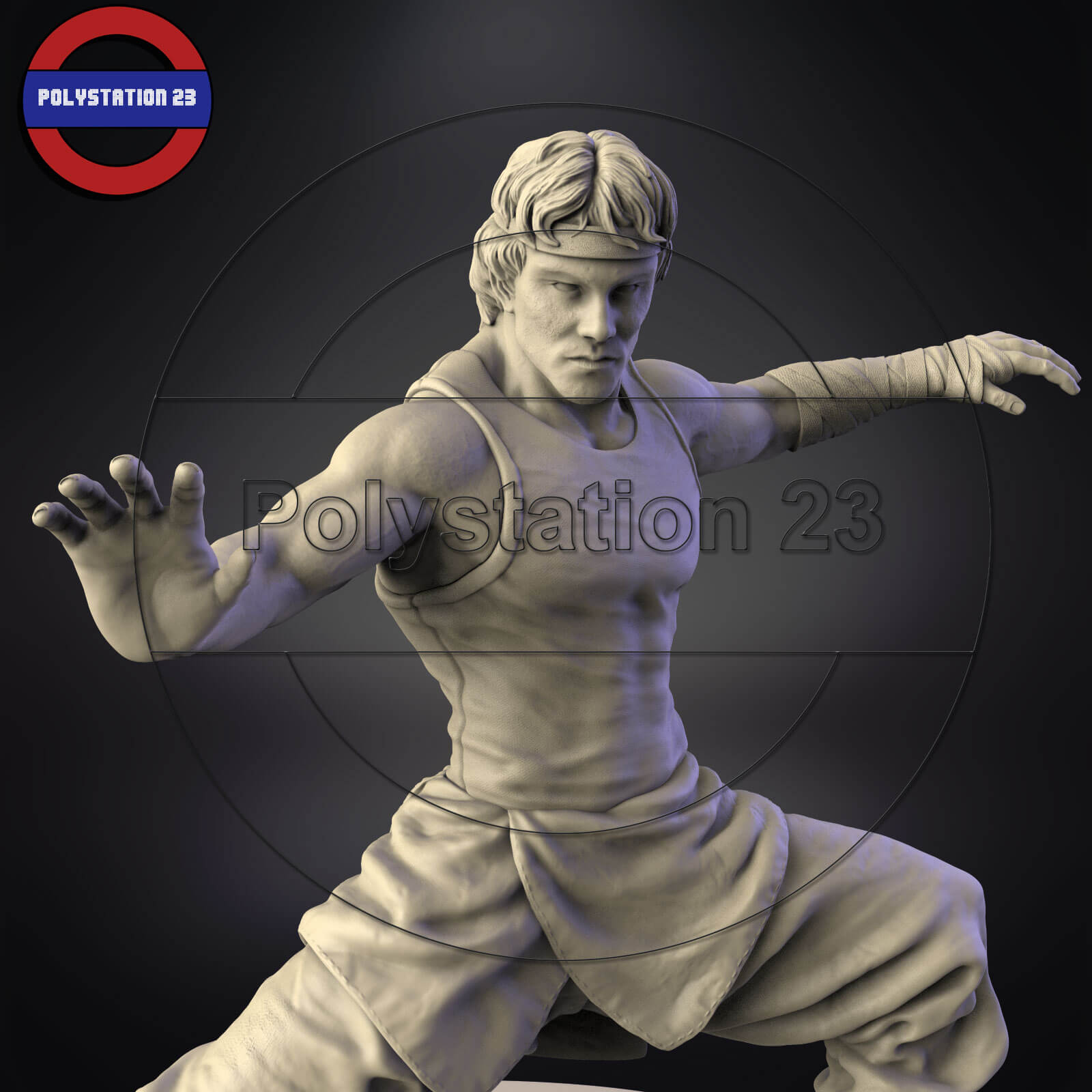 Character Statue Figure Martial Artist V1 - 3D Print Model by anshu3dartist