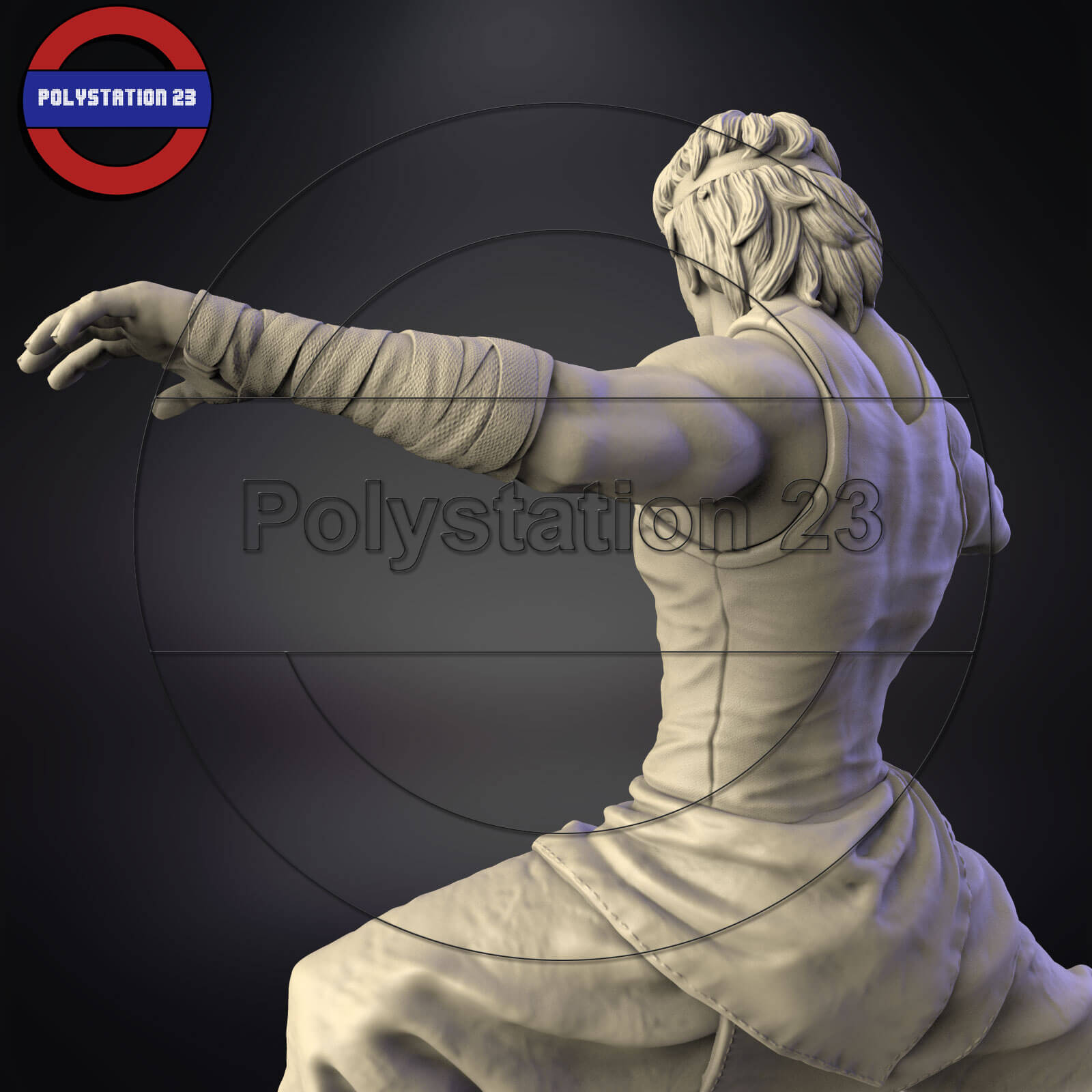 Character Statue Figure Martial Artist V1 - 3D Print Model by anshu3dartist