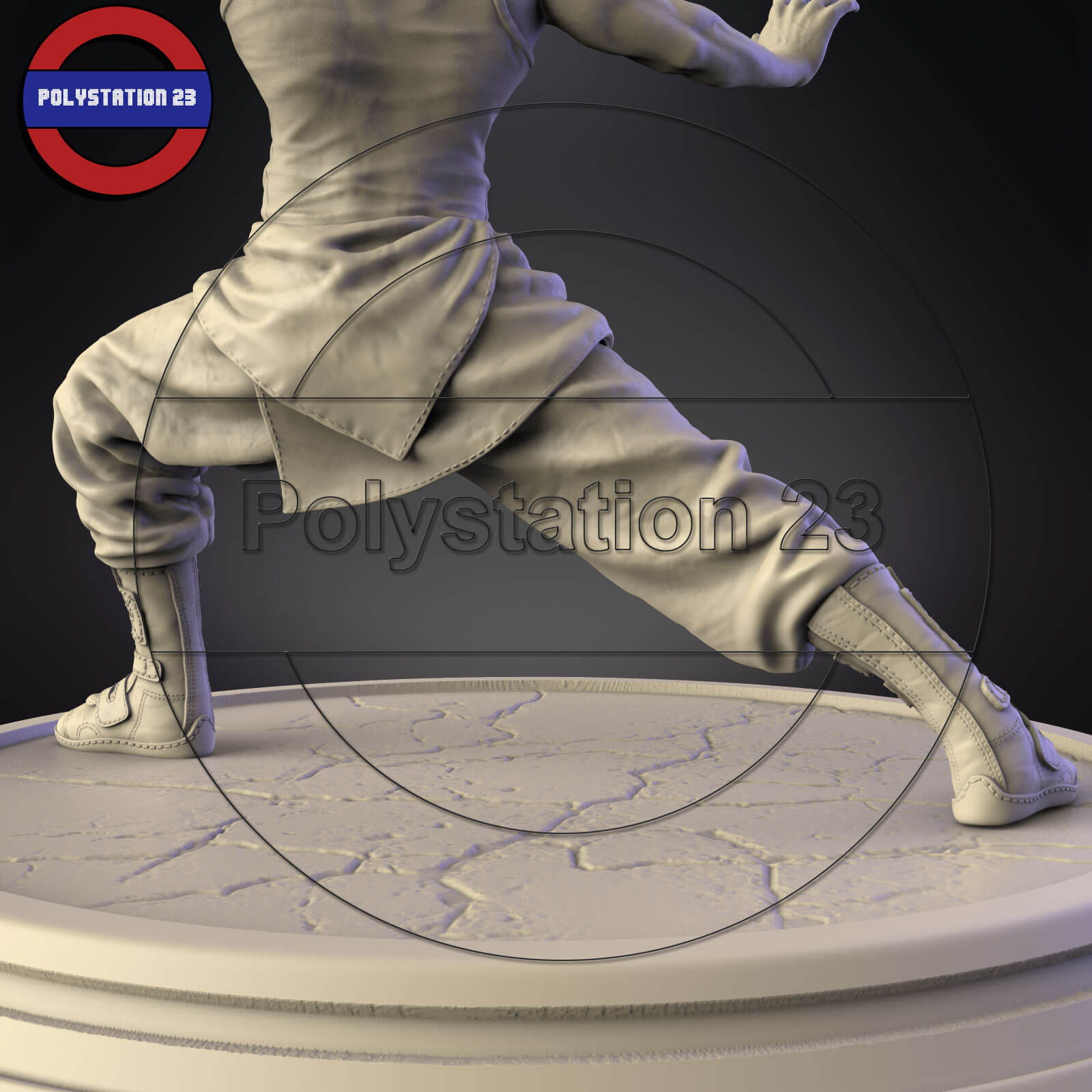 Character Statue Figure Martial Artist V1 - 3D Print Model by anshu3dartist