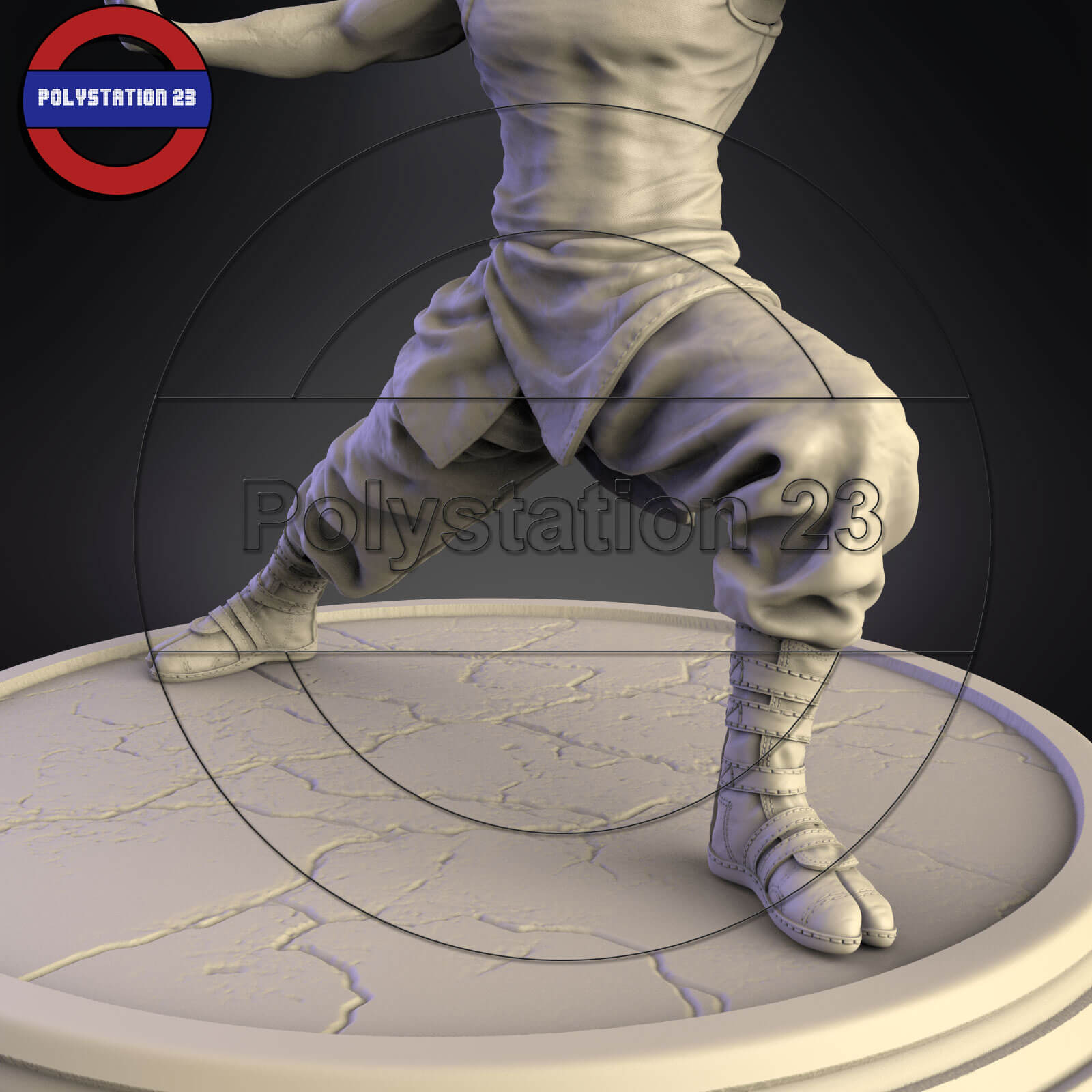 Character Statue Figure Martial Artist V1 - 3D Print Model by anshu3dartist