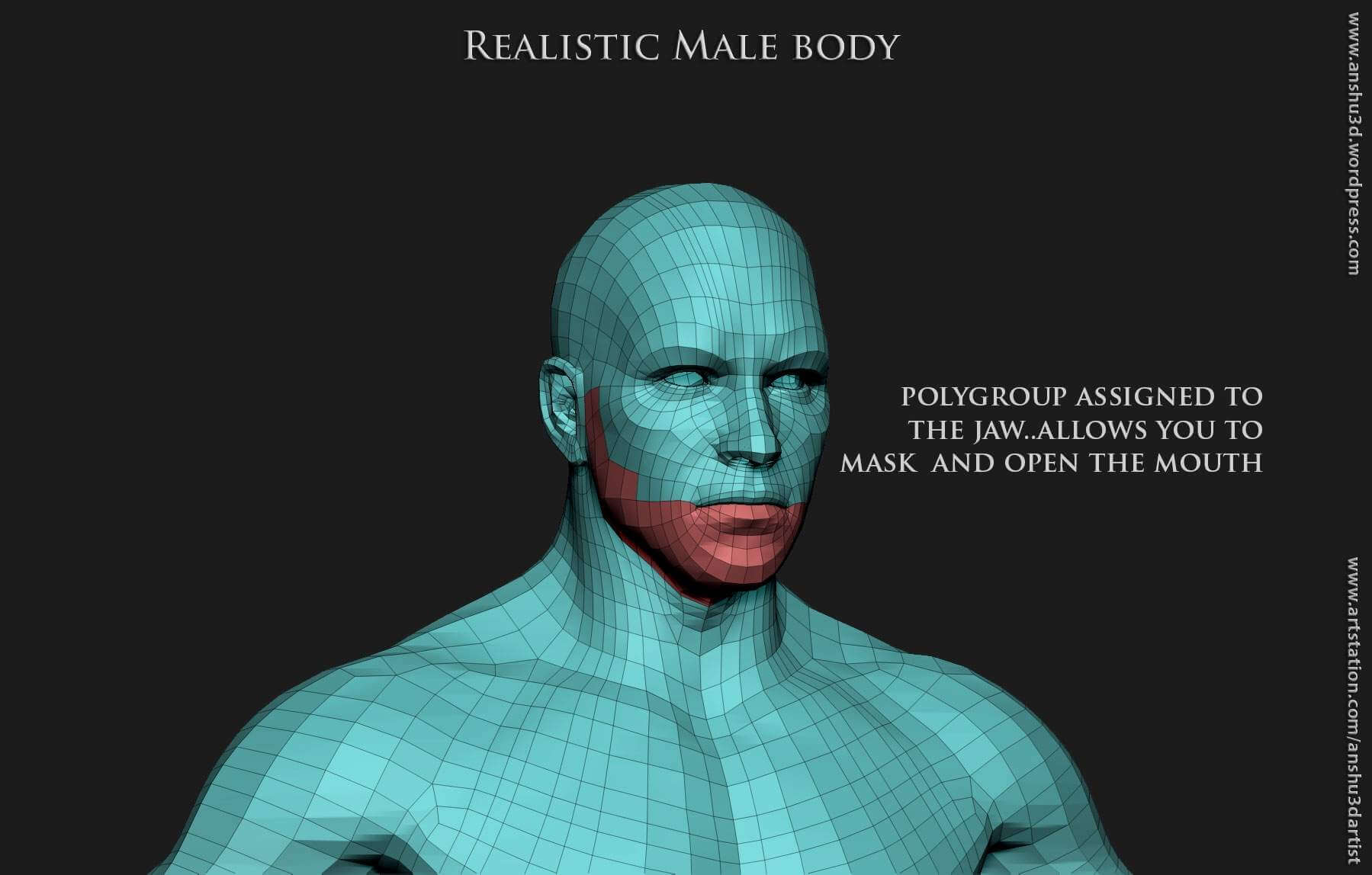 Realistic Human Male Body - 3D Model by anshu3dartist