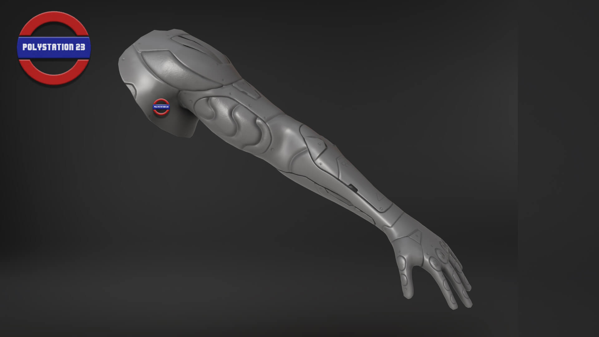 Sci-Fi Arm V2 3D Model by anshu3dartist
