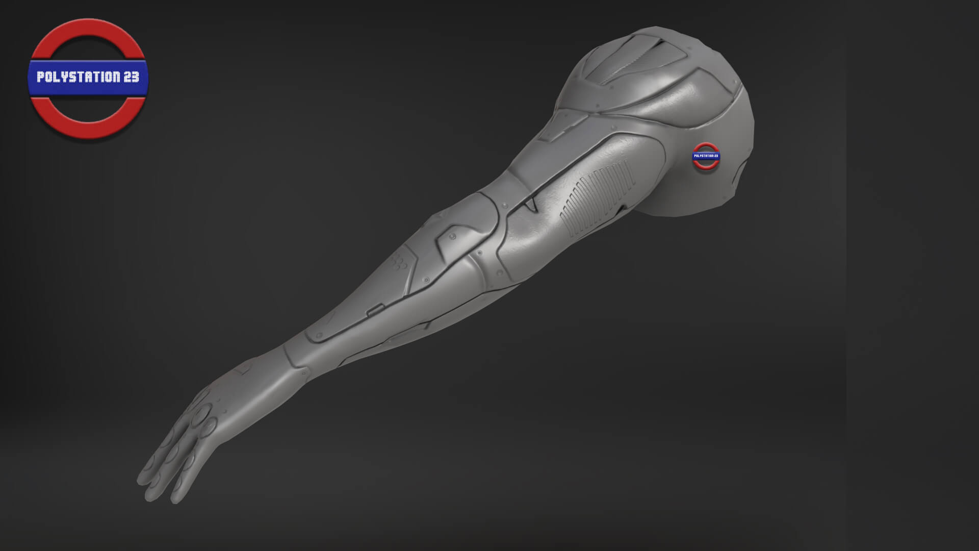 Sci-Fi Arm V2 Game Ready Low Poly 3D Model by anshu3dartist