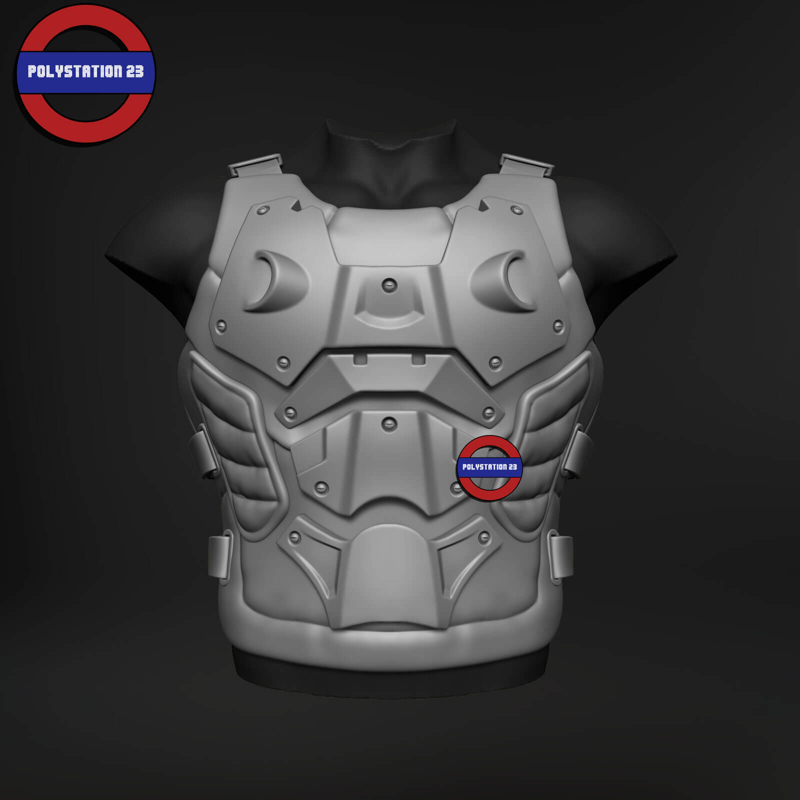 Sci-Fi Character Torso Armor 7 3D Model by anshu3dartist