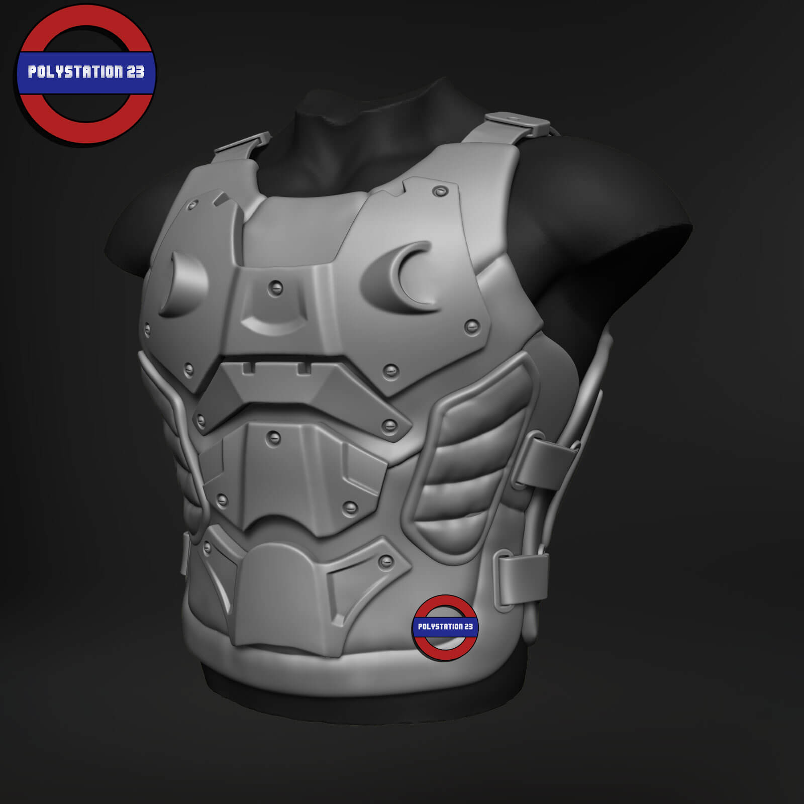 Sci-Fi Character Torso Armor 7 Highpoly Zbrush 3D Model by anshu3dartist
