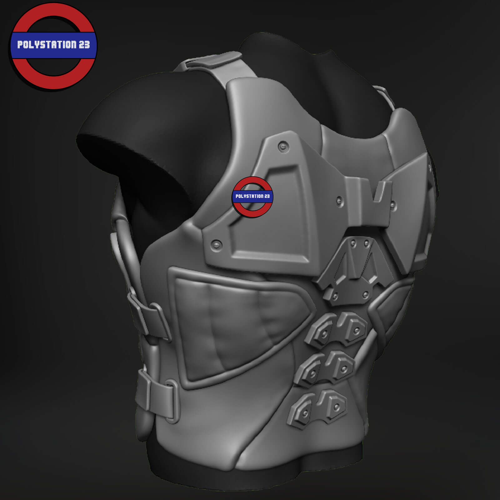 Sci-Fi Character Torso Armor 7 Highpoly Zbrush 3D Model by anshu3dartist