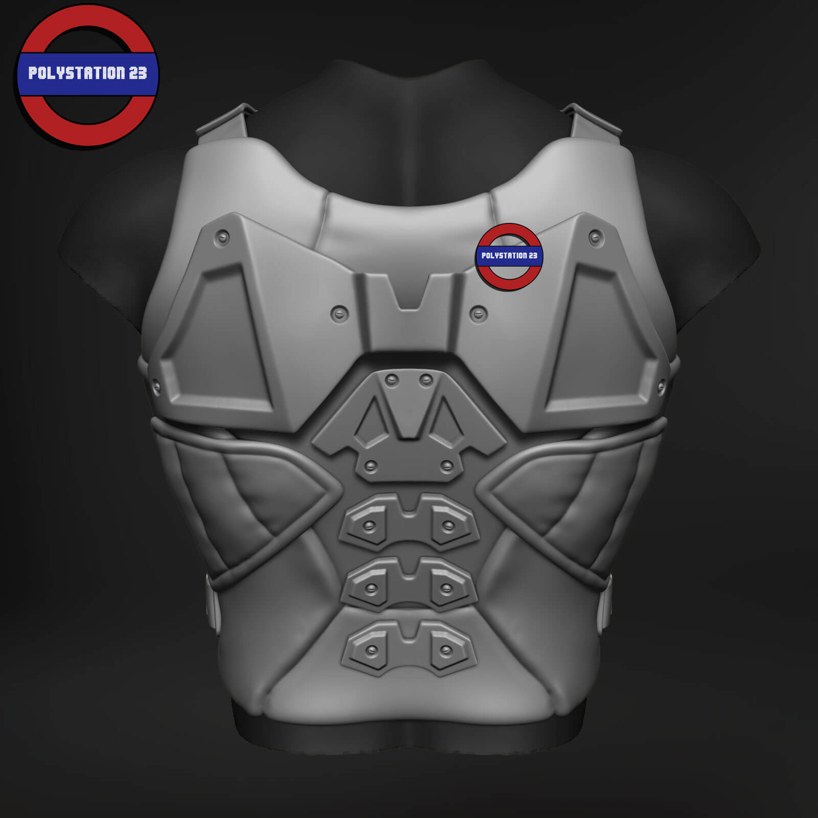 Sci-Fi Character Torso Armor 7 Highpoly Zbrush 3D Model by anshu3dartist