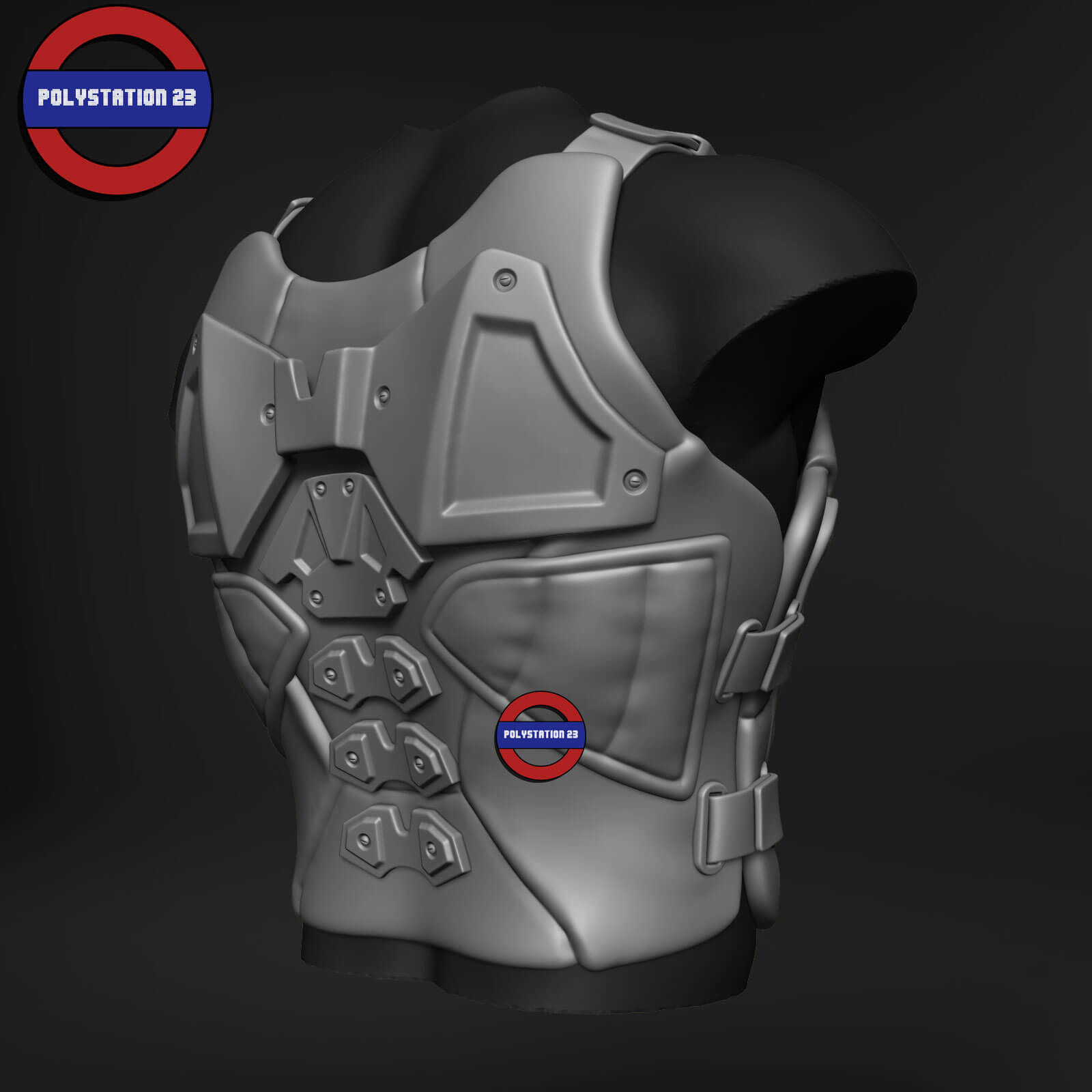Sci-Fi Character Torso Armor 7 Highpoly Zbrush 3D Model by anshu3dartist