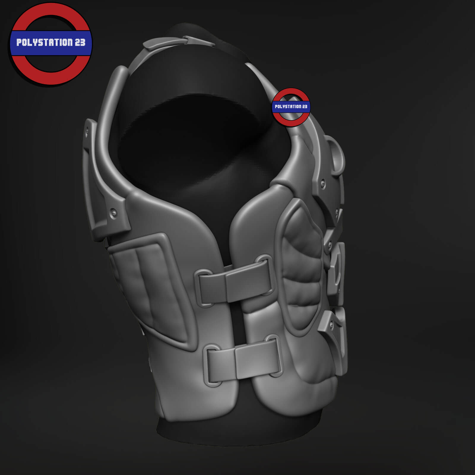 Sci-Fi Character Torso Armor 7 Highpoly Zbrush 3D Model by anshu3dartist