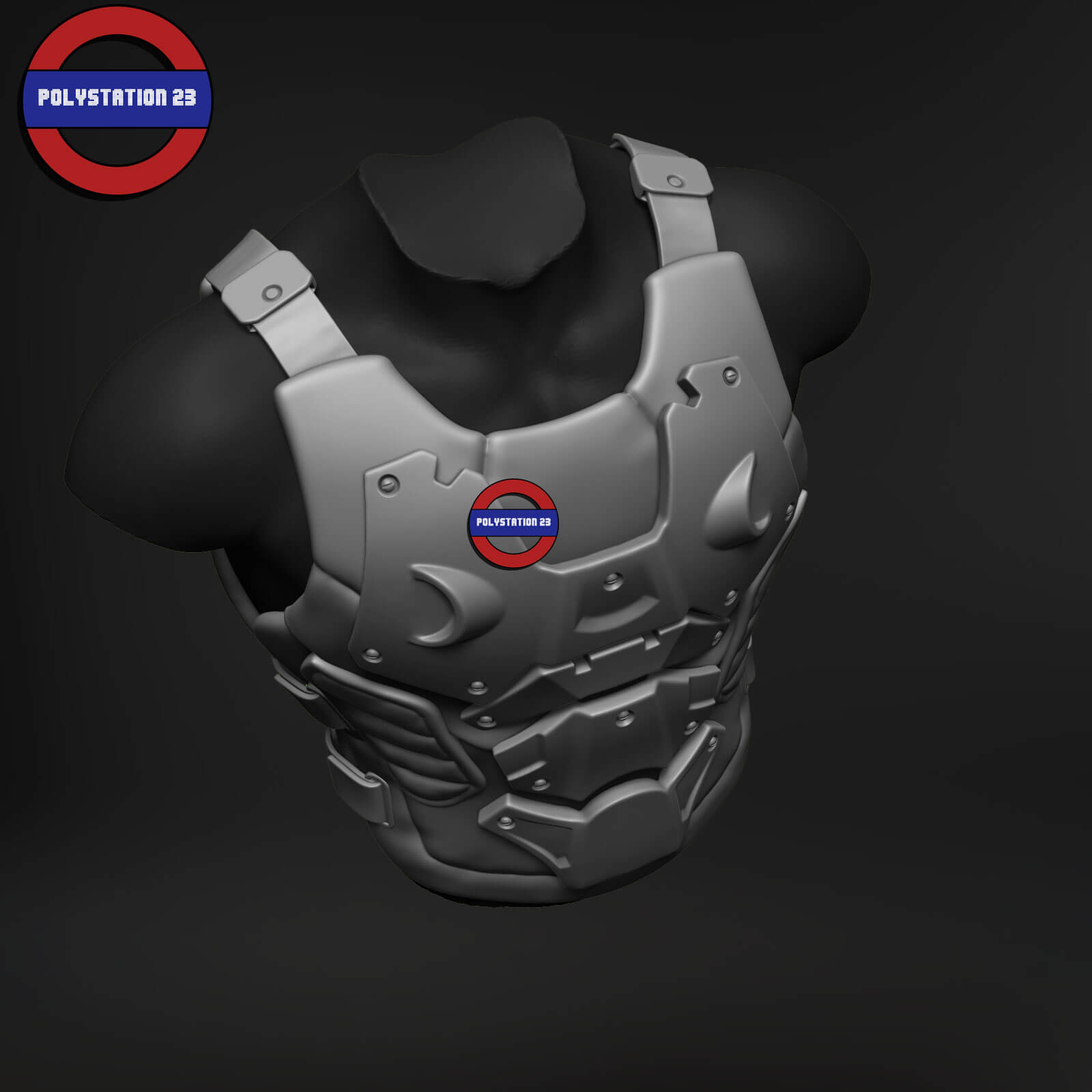 Sci-Fi Character Torso Armor 7 Highpoly Zbrush 3D Model by anshu3dartist