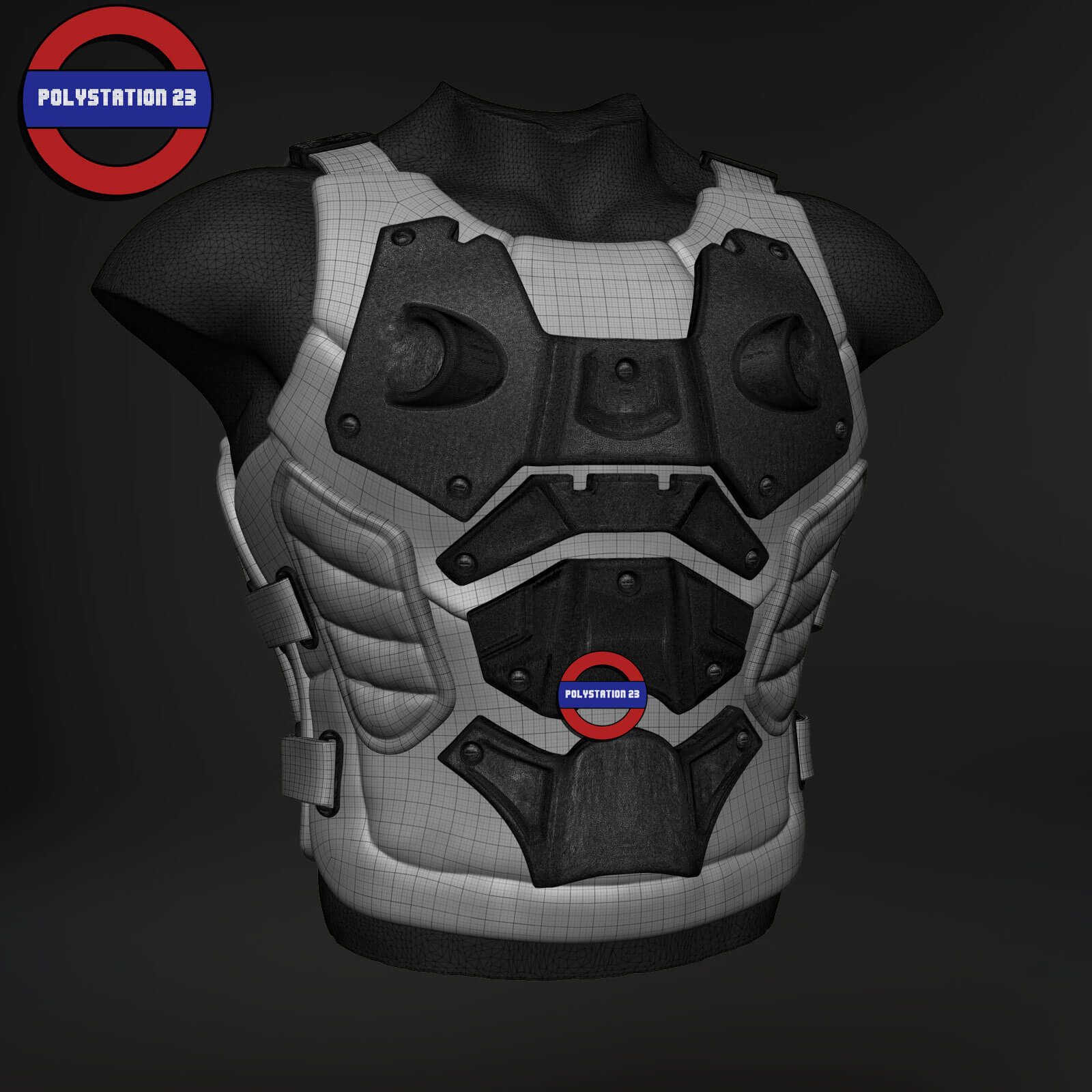 Sci-Fi Character Torso Armor 7 3D Model by anshu3dartist