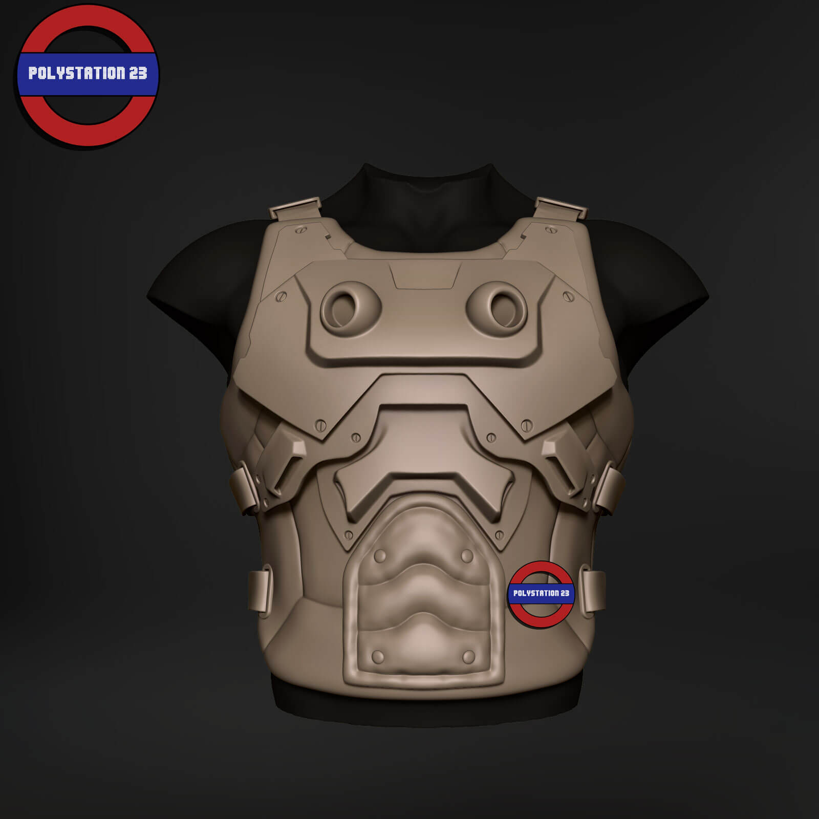 Sci-Fi Character Torso Armor V10 Highpoly Zbrush 3D Model by anshu3dartist