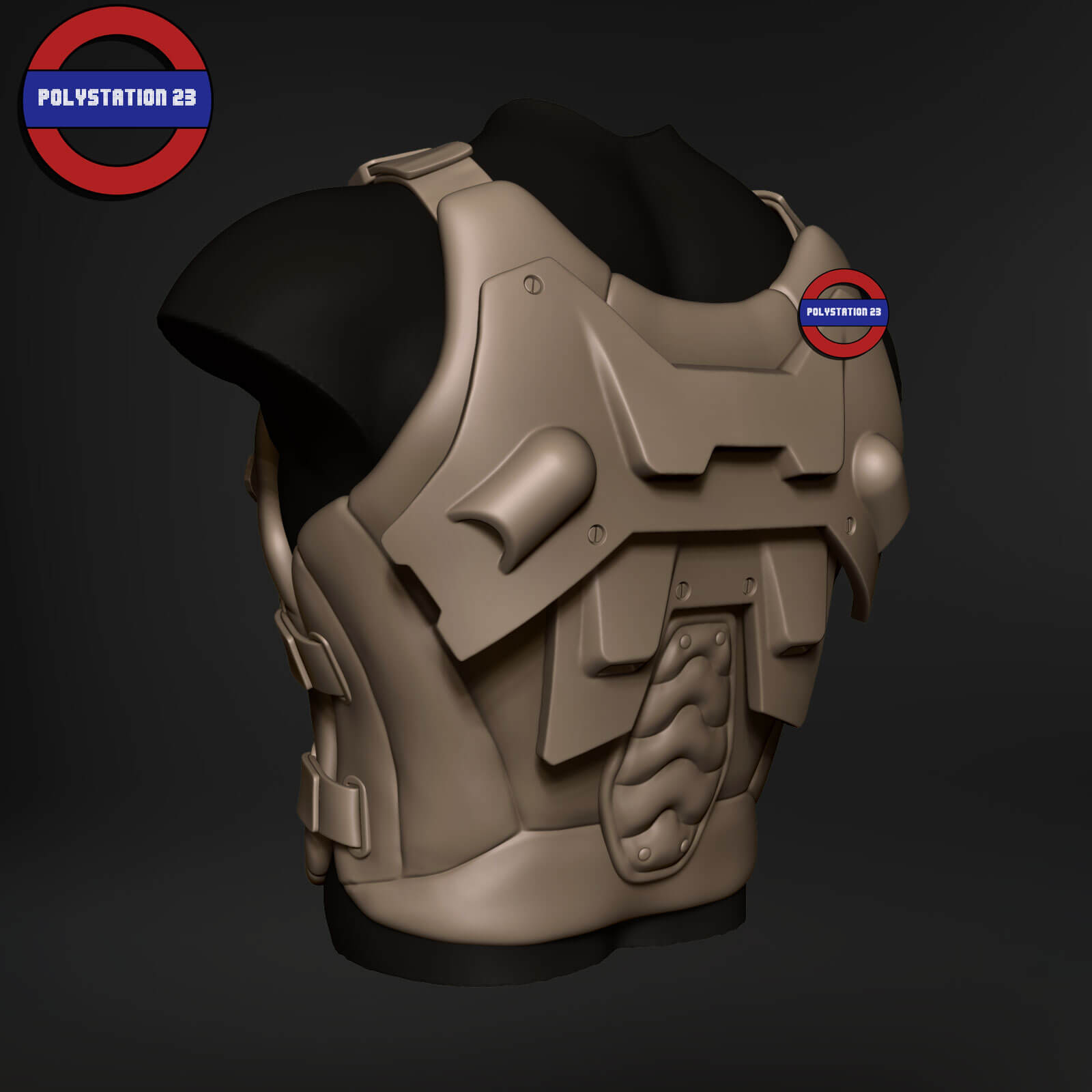 Sci-Fi Character Torso Armor V10 Highpoly Zbrush 3D Model by anshu3dartist