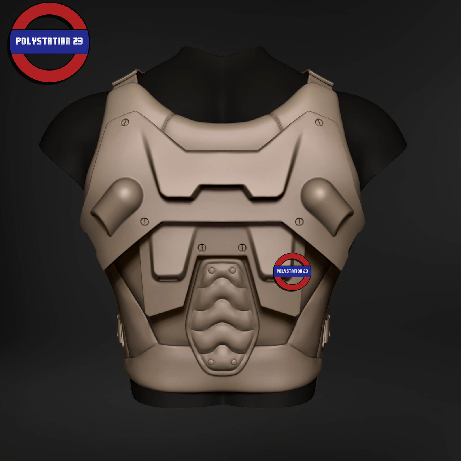 Sci-Fi Character Torso Armor V10 Highpoly Zbrush 3D Model by anshu3dartist