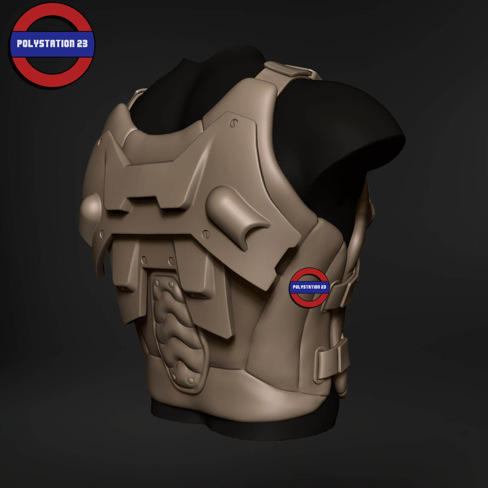 Sci-Fi Character Torso Armor V10 Highpoly Zbrush 3D Model by anshu3dartist