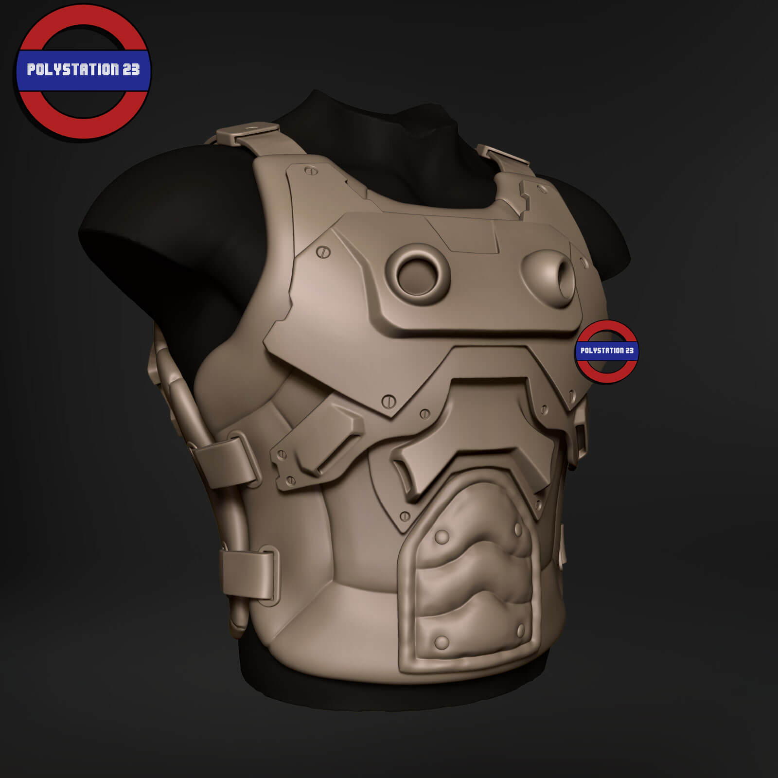 Sci-Fi Armor Torso Kitbash V2 Pack of 5 by anshu3dartist