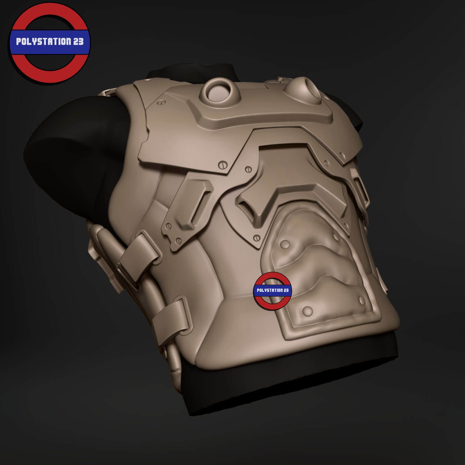 Sci-Fi Character Torso Armor V10 Highpoly Zbrush 3D Model by anshu3dartist