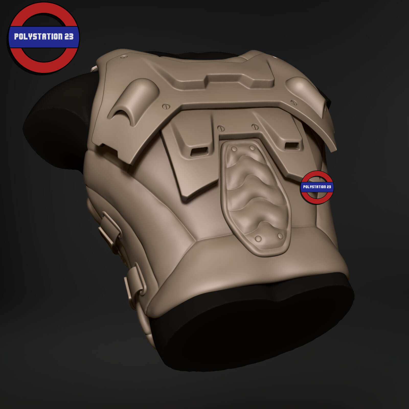 Sci-Fi Character Torso Armor V10 Highpoly Zbrush 3D Model by anshu3dartist