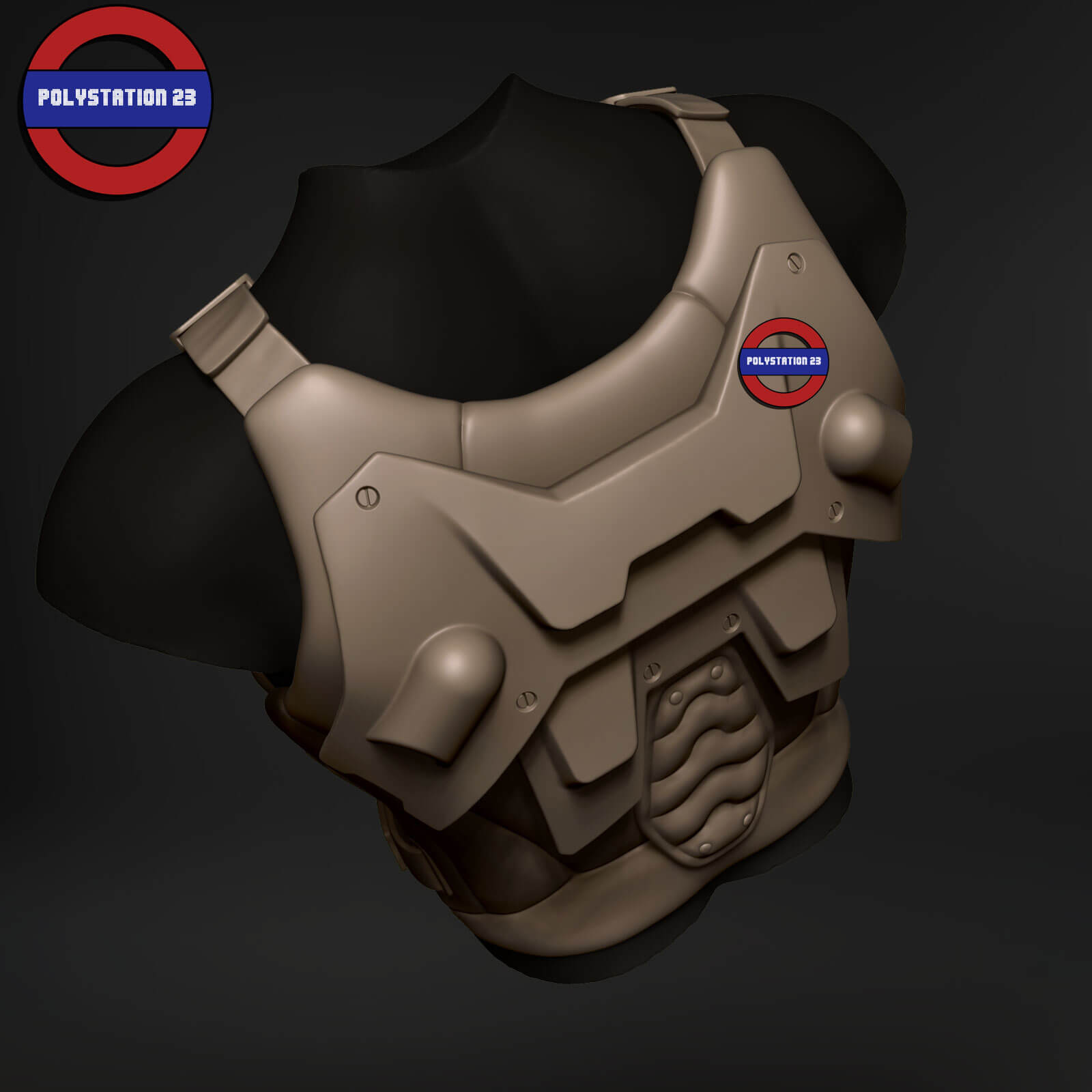 Sci-Fi Character Torso Armor V10 Highpoly Zbrush 3D Model by anshu3dartist
