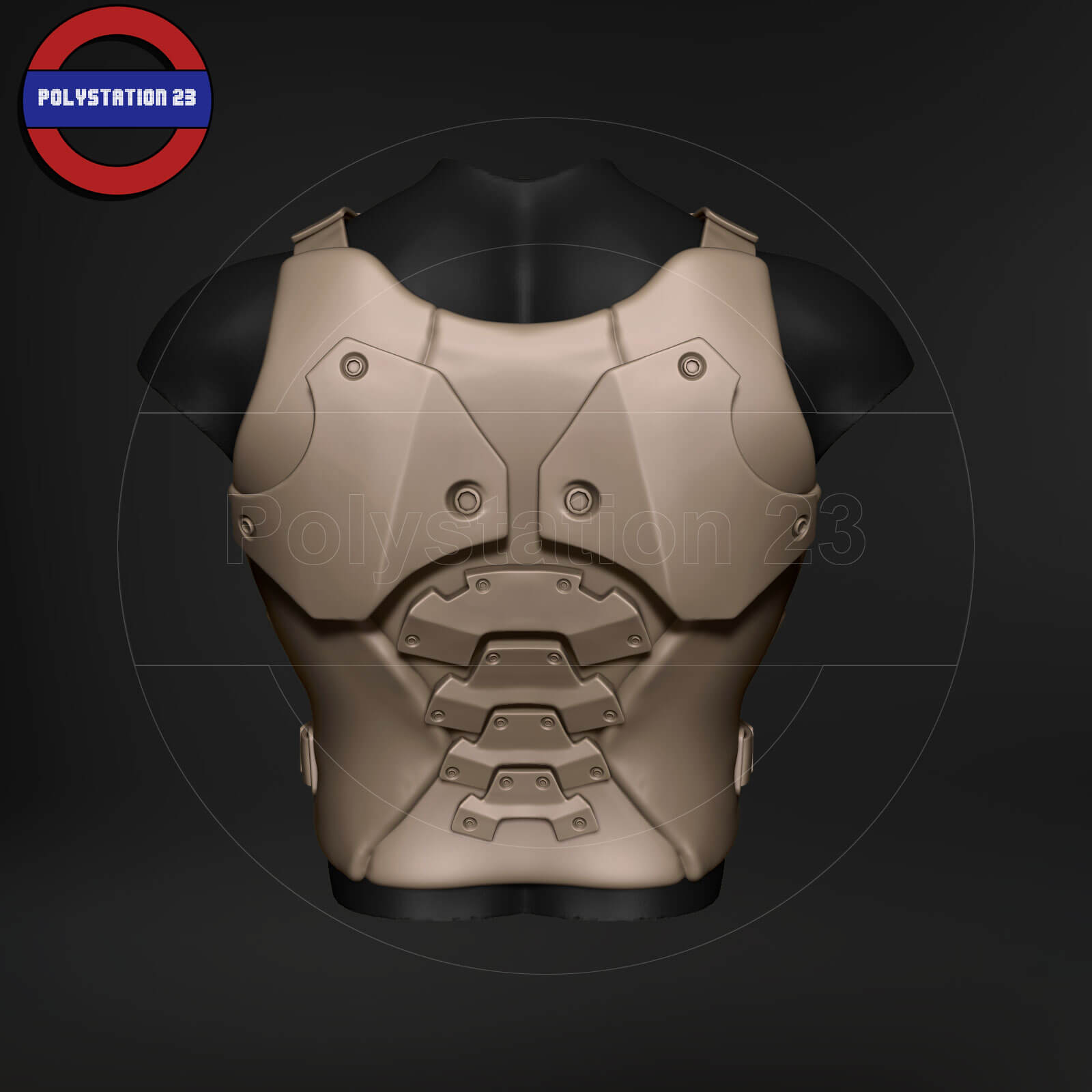 Sci-Fi Character Torso Armor V6 3D Model by anshu3dartist