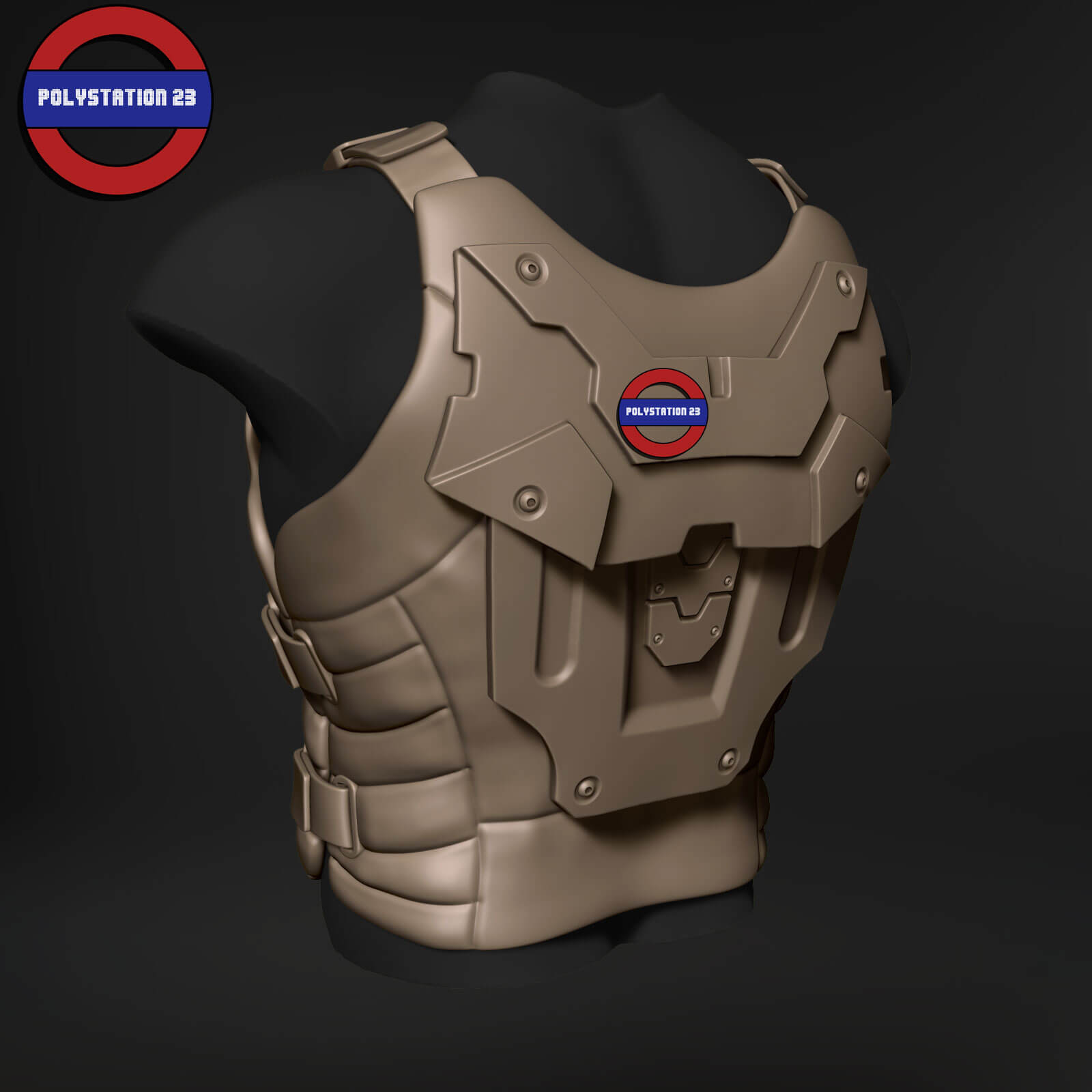 Sci-Fi Character Torso Armor V8 Highpoly Zbrush 3D Model by anshu3dartist