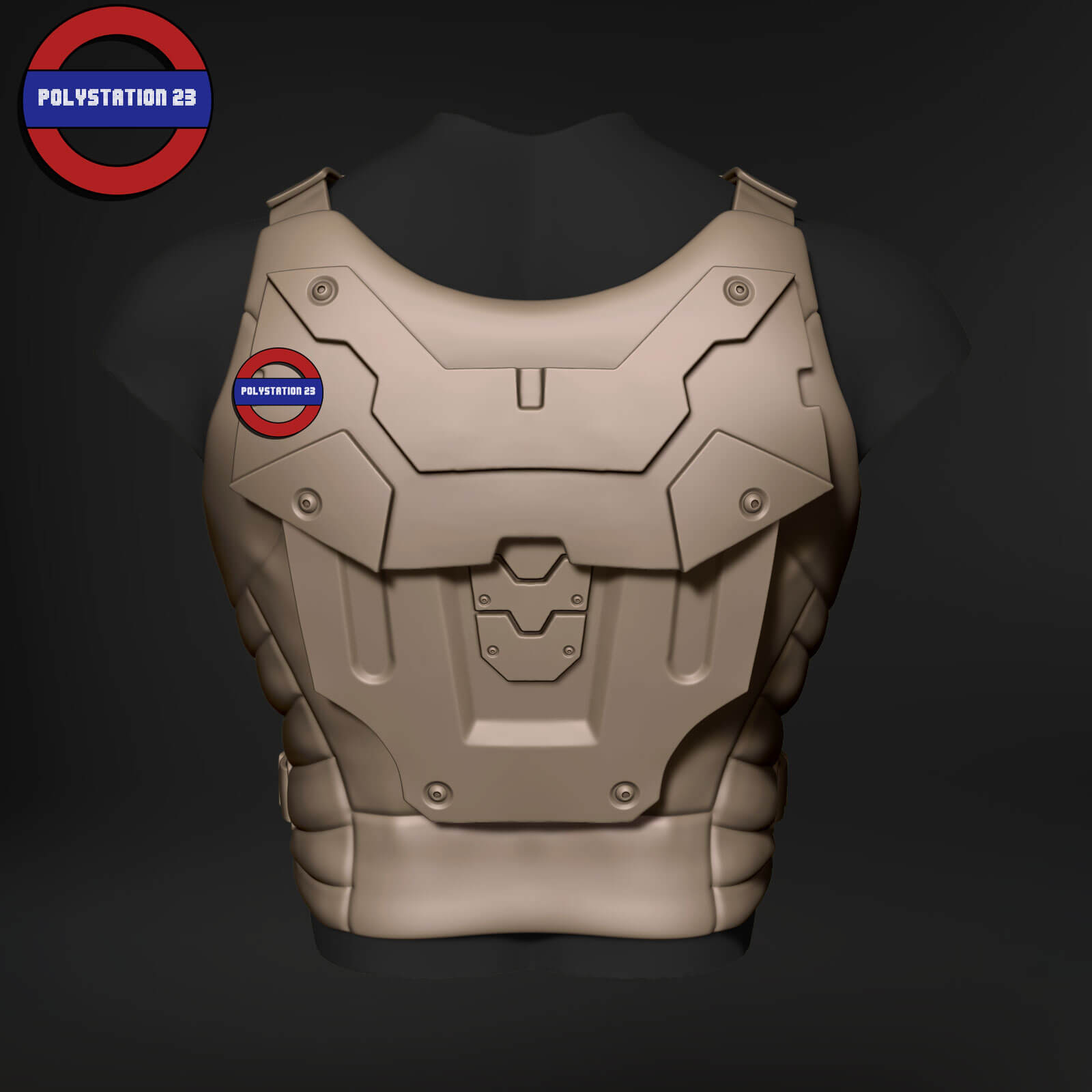 Sci-Fi Character Torso Armor V8 Highpoly Zbrush 3D Model by anshu3dartist