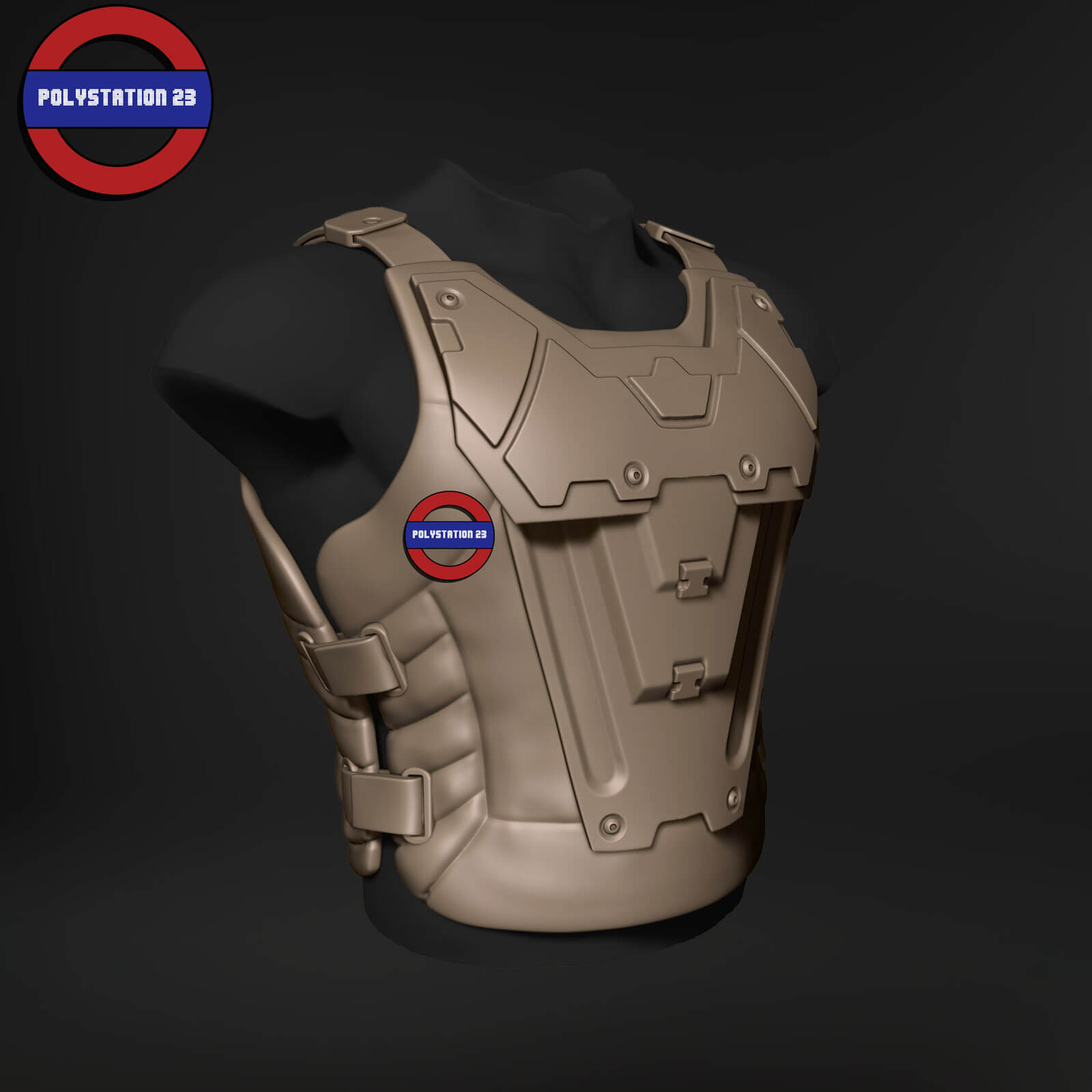 Sci-Fi Armor Torso Kitbash V2 Pack of 5 Zbrush Highpoly by anshu3dartist