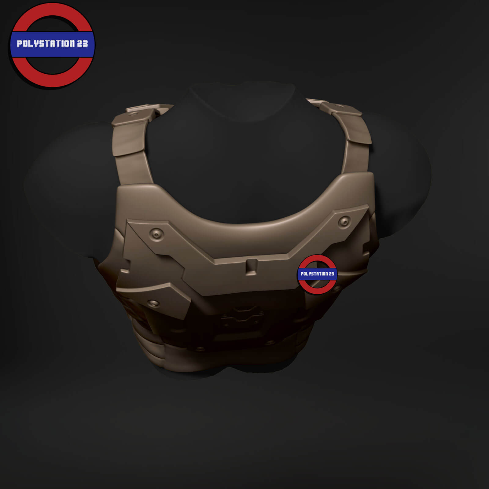 Sci-Fi Character Torso Armor V8 Highpoly Zbrush 3D Model by anshu3dartist