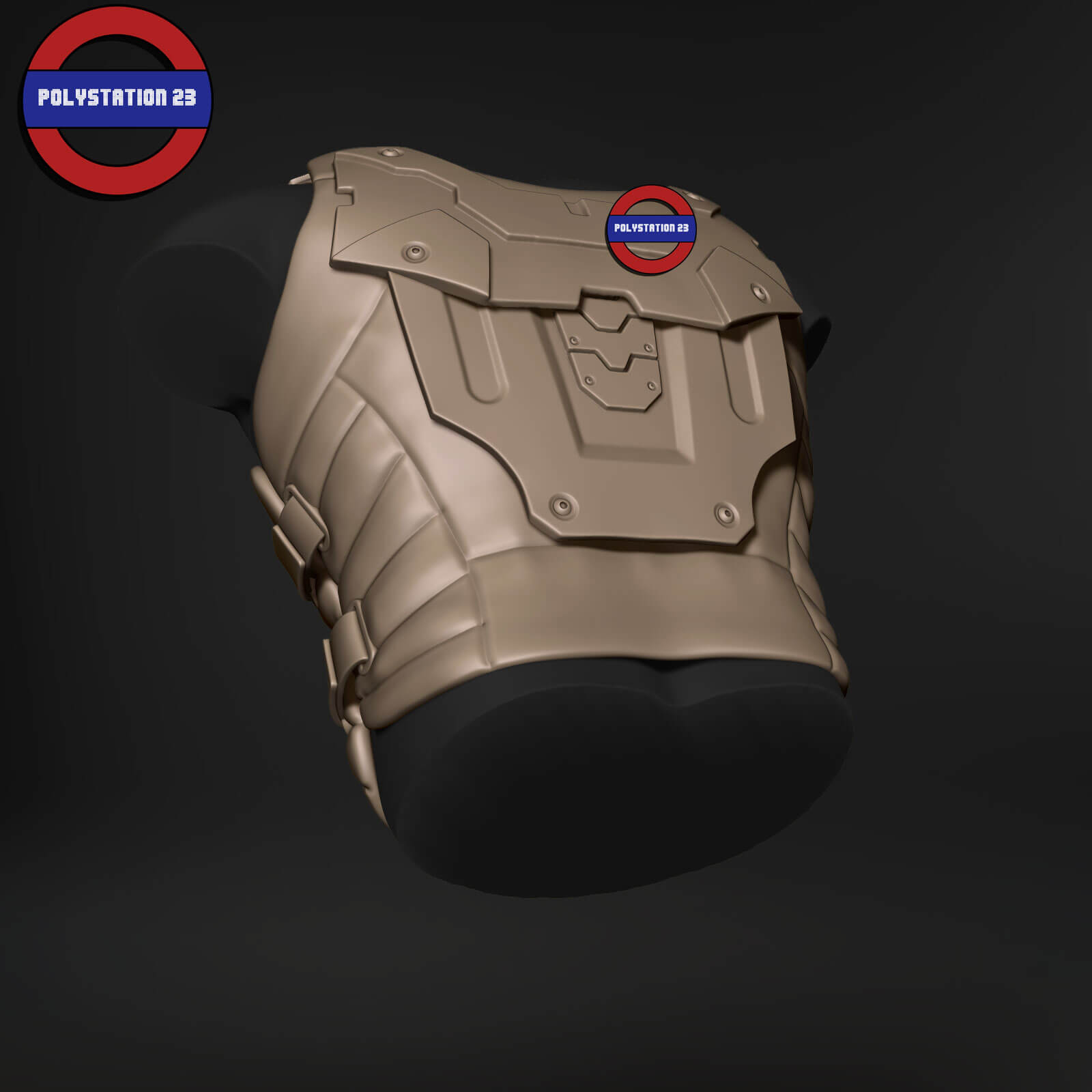 Sci-Fi Character Torso Armor V8 Highpoly Zbrush 3D Model by anshu3dartist