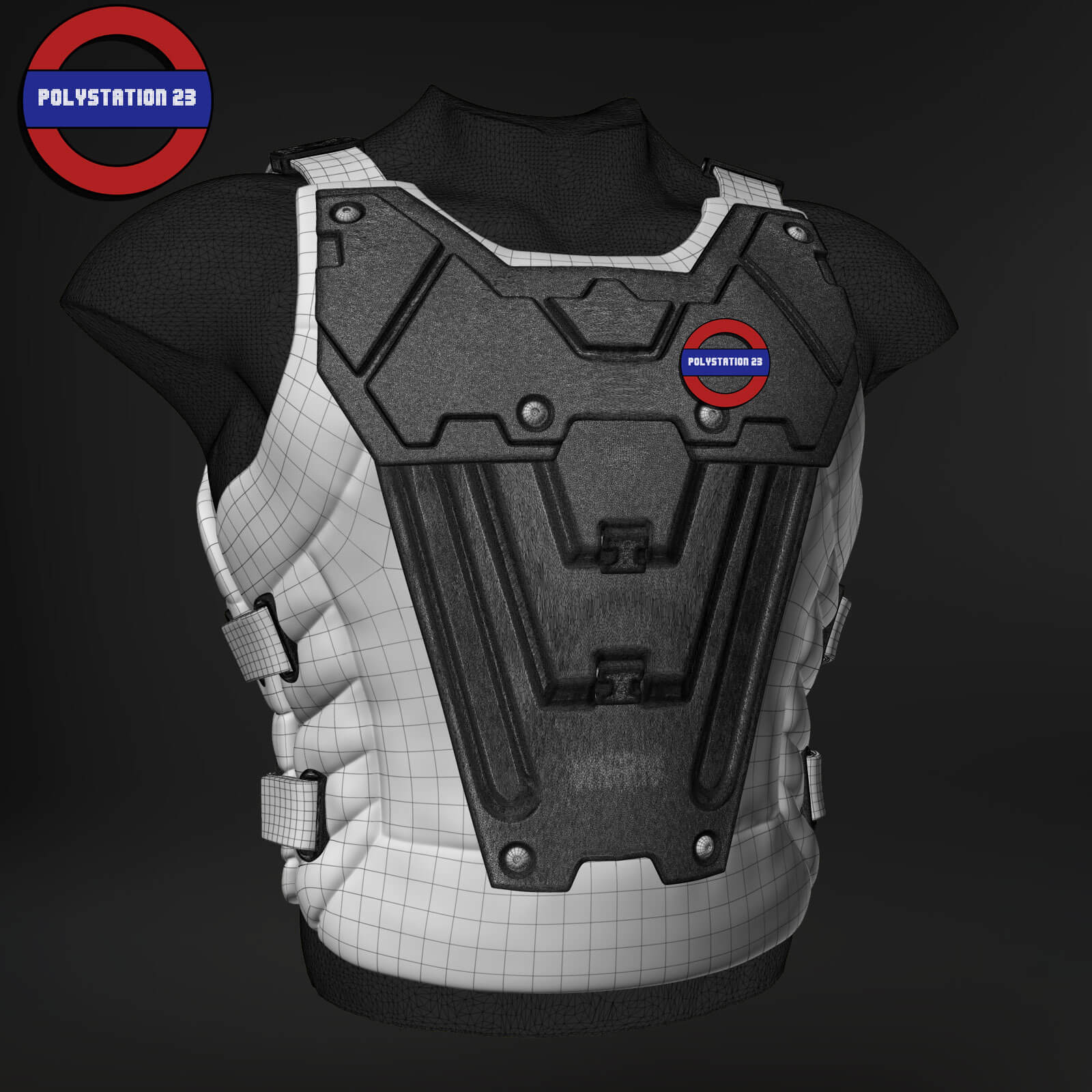 Sci-Fi Character Torso Armor V8 Highpoly Zbrush 3D Model by anshu3dartist