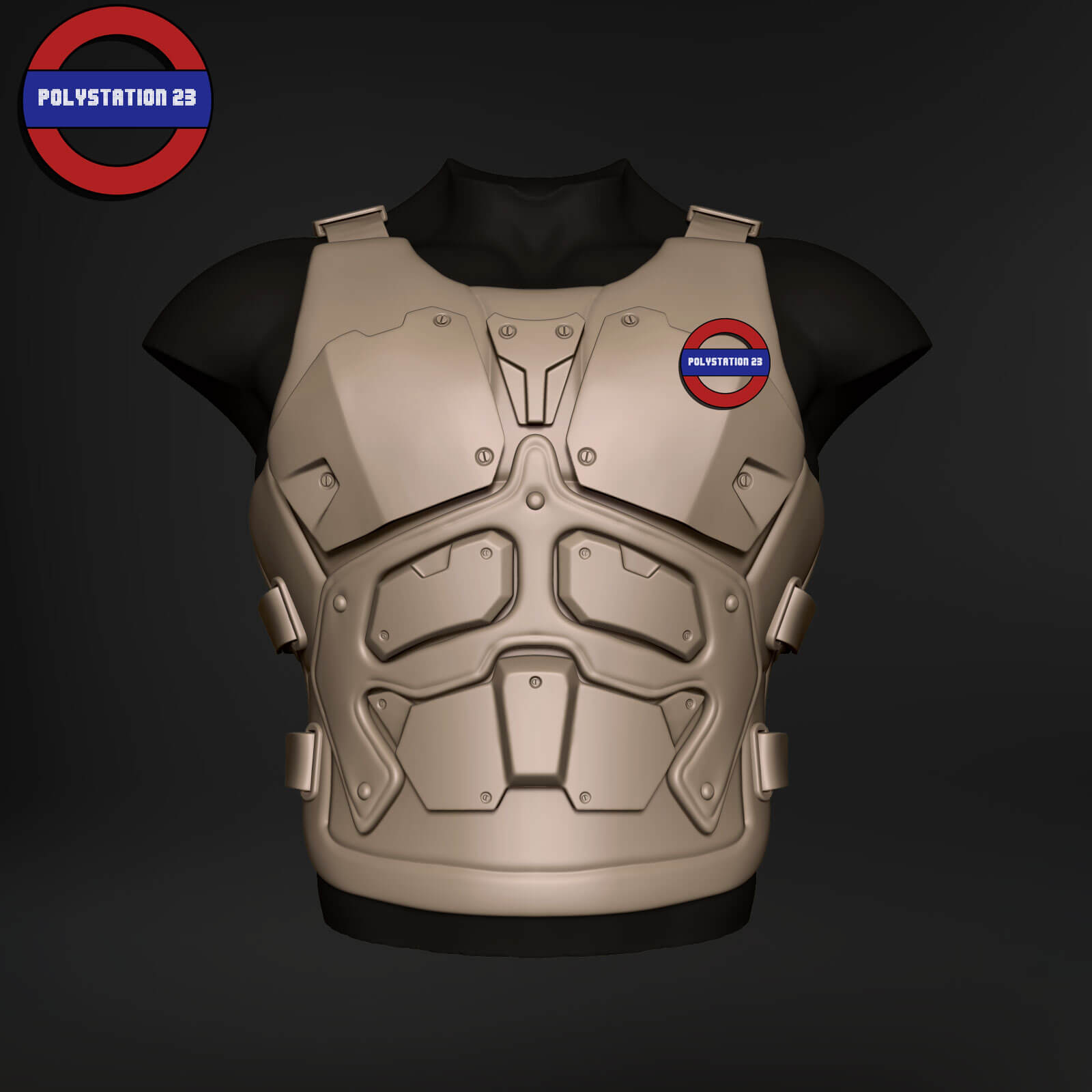 Sci-Fi Character Torso Armor V9 Highpoly Zbrush 3D Model by anshu3dartist