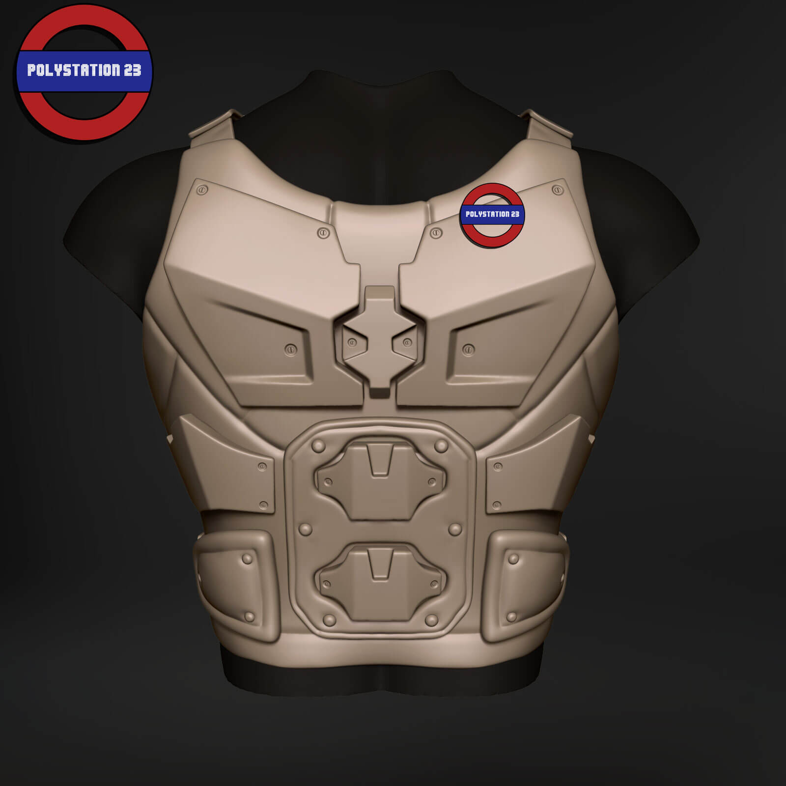 Sci-Fi Character Torso Armor V9 Highpoly Zbrush 3D Model by anshu3dartist