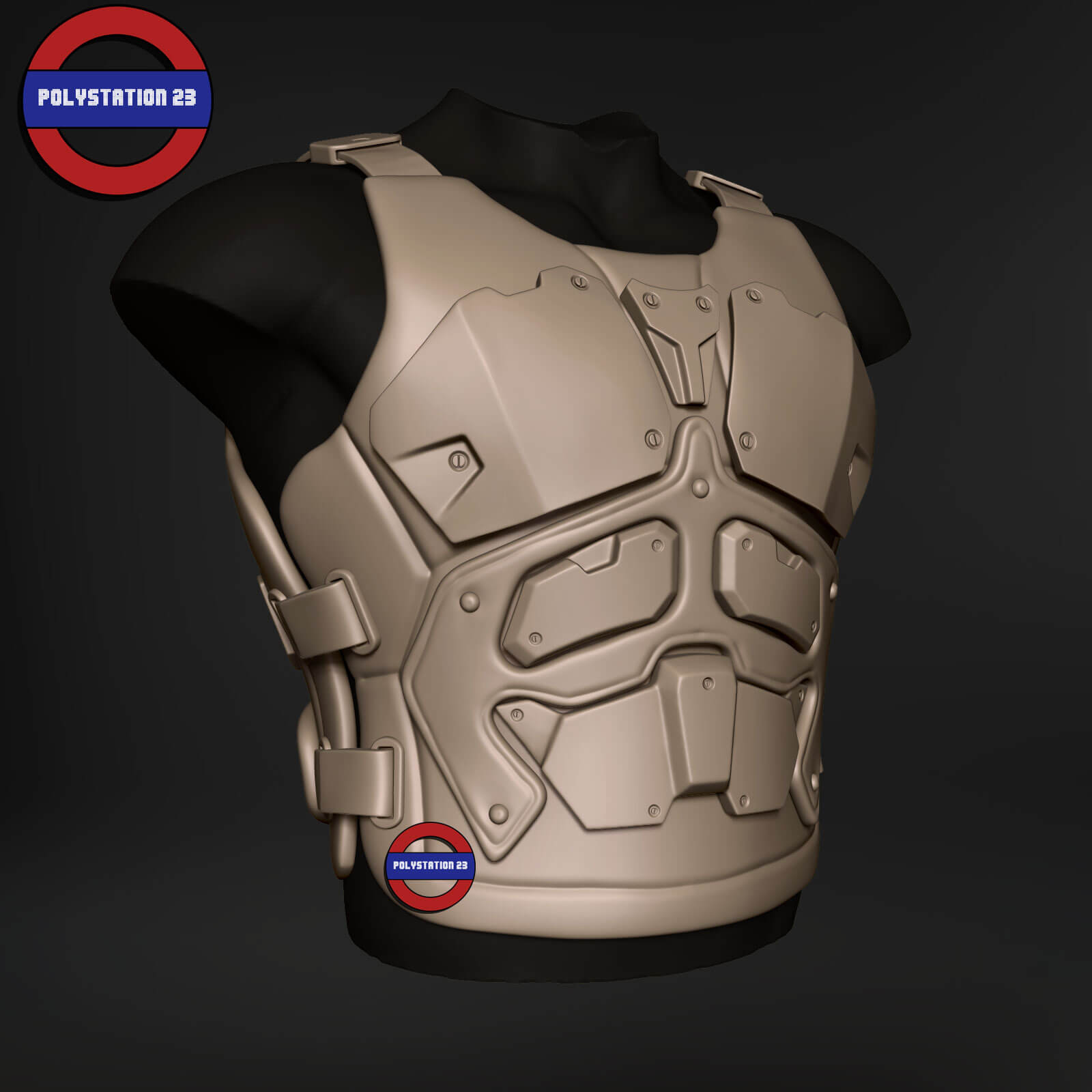 Sci-Fi Character Torso Armor V9 Highpoly Zbrush 3D Model by anshu3dartist