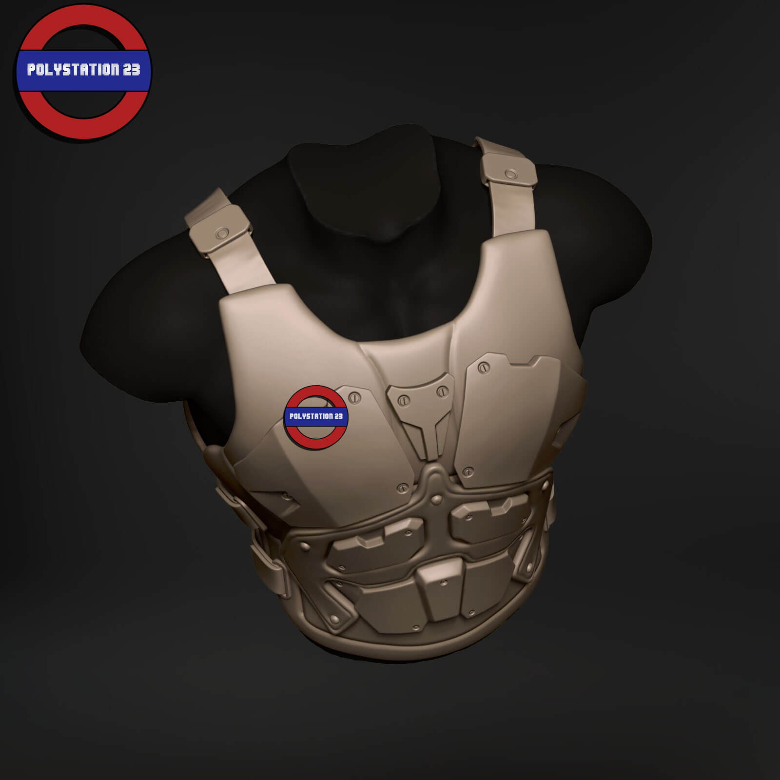 Sci-Fi Character Torso Armor V9 Highpoly Zbrush 3D Model by anshu3dartist