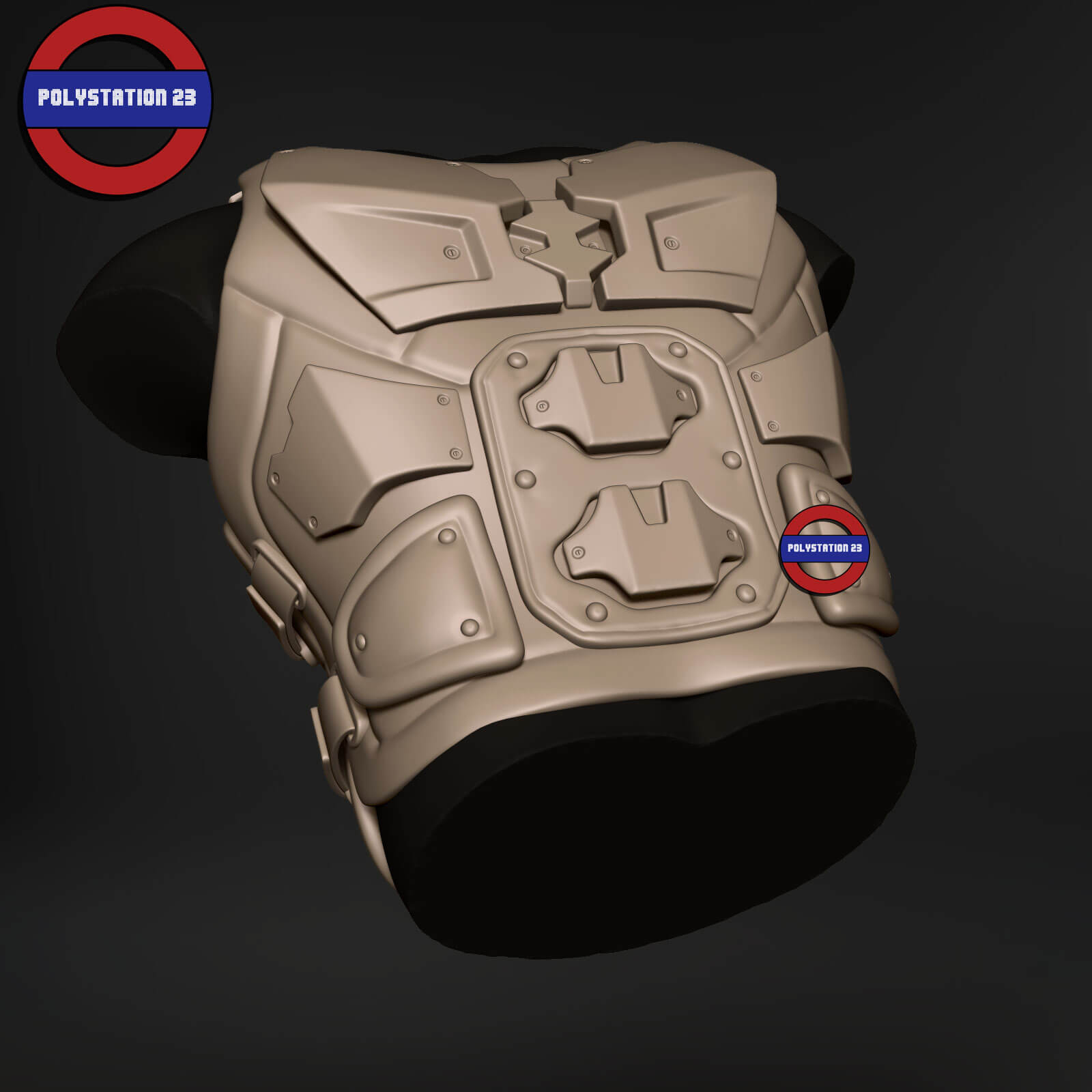 Sci-Fi Character Torso Armor V9 Highpoly Zbrush 3D Model by anshu3dartist