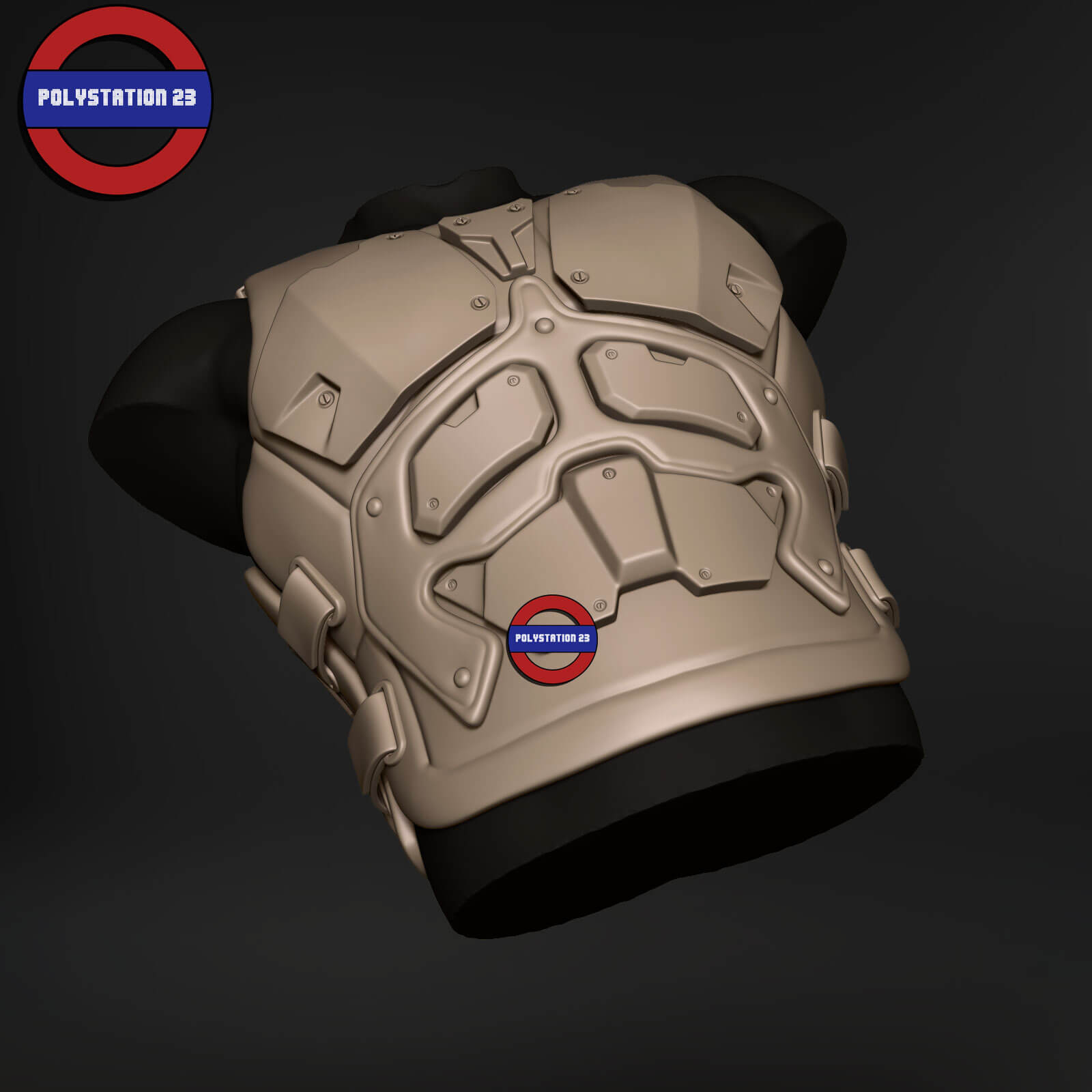 Sci-Fi Character Torso Armor V9 Highpoly Zbrush 3D Model by anshu3dartist