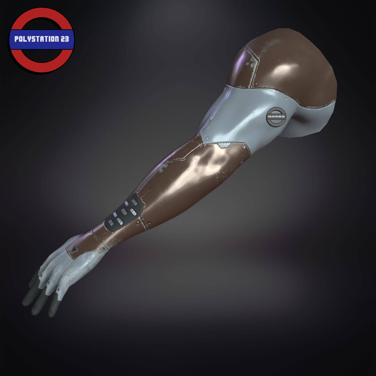Sci-Fi Cyborg Prosthetic Arm V5 Game Ready Low Poly 3D Model by ...